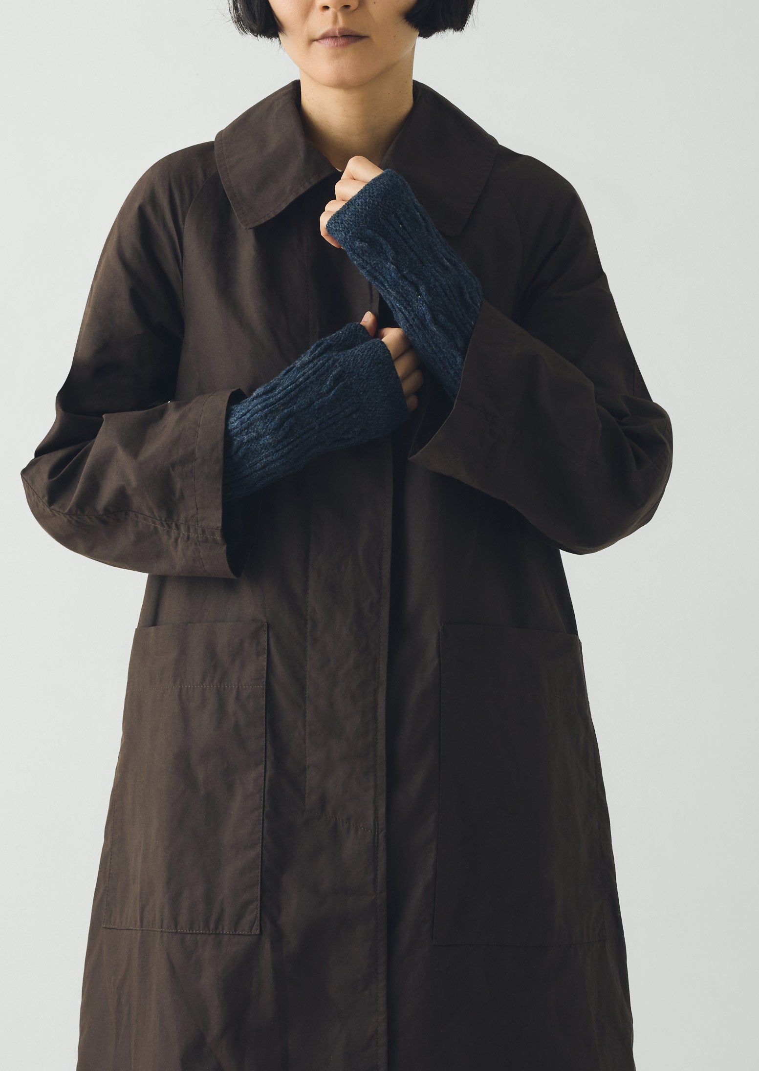 Nishiguchi Kutsushita Wool Hand Warmers | Deep Blue | TOAST