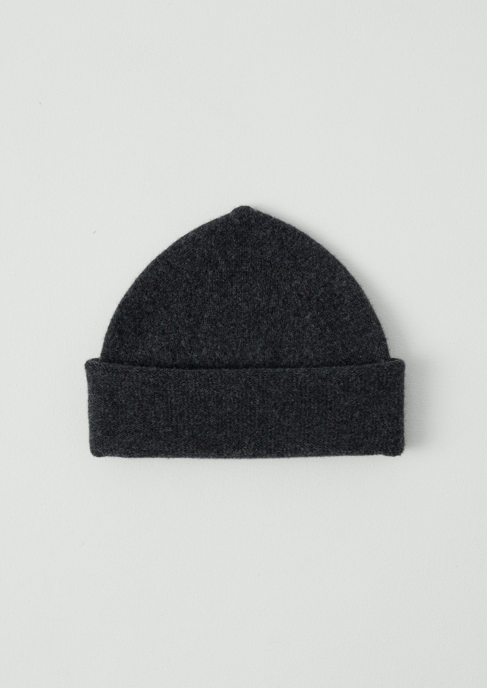 Washed Lambswool Beanie | Charcoal | TOAST