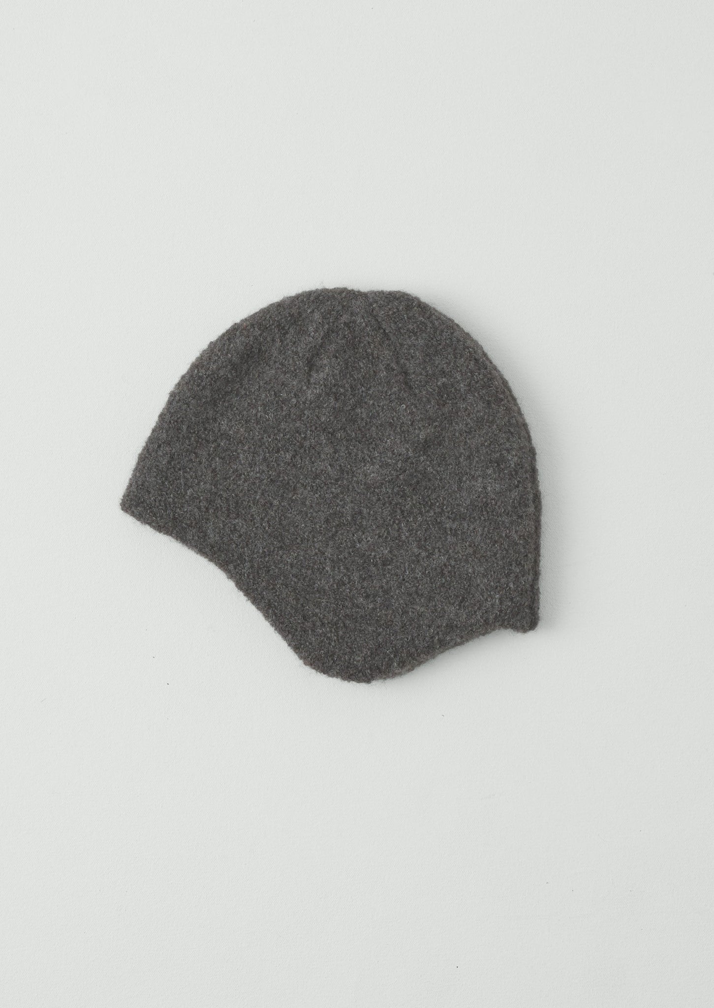 Rototo Alpaca Boucle Ear Flap Beanie | Dark Grey | TOAST