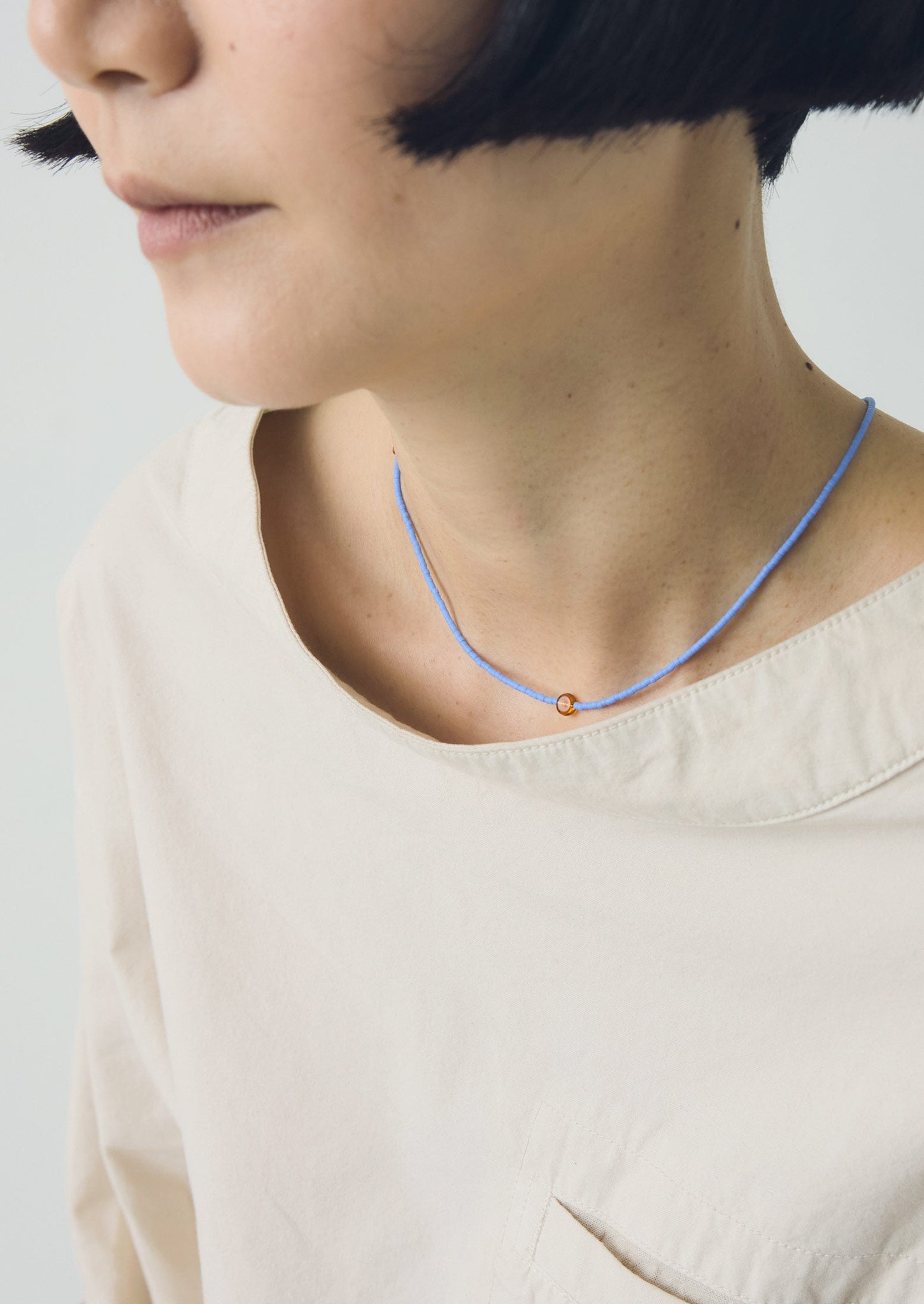 Helena Rohner Glass Beaded Necklace | Cornflower Blue | TOAST