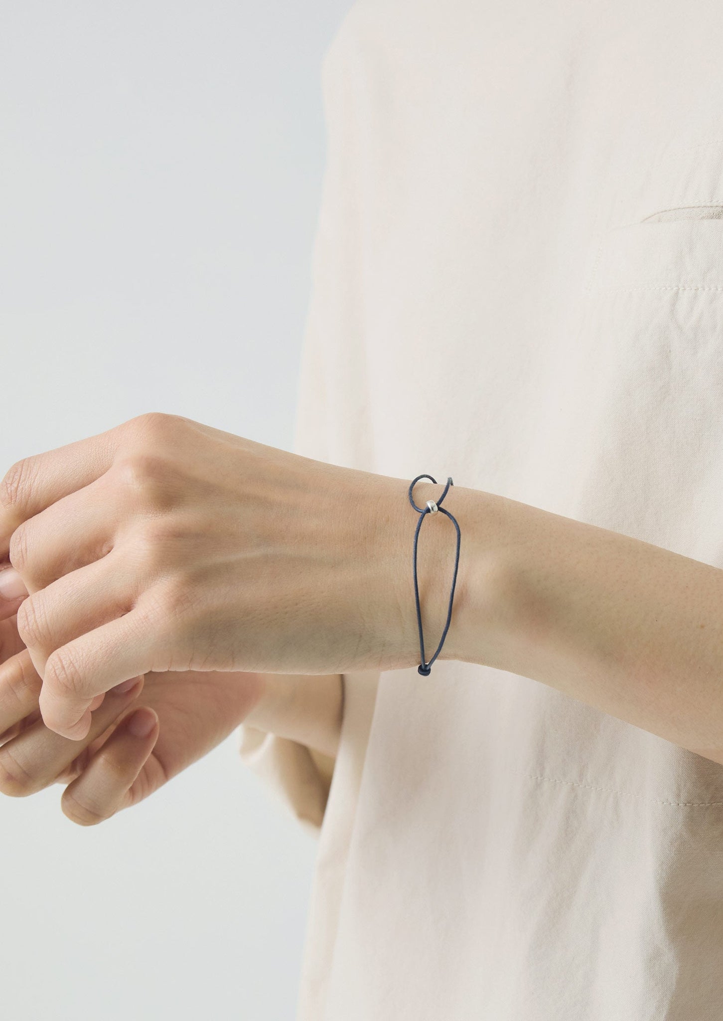 Helena Rohner Silver Bead Bracelet | Navy/Silver | TOAST