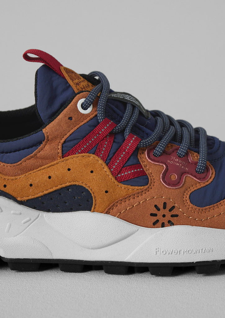 Flower Mountain Yamano Kaiso Panelled Trainers | Indigo/Ginger | TOAST