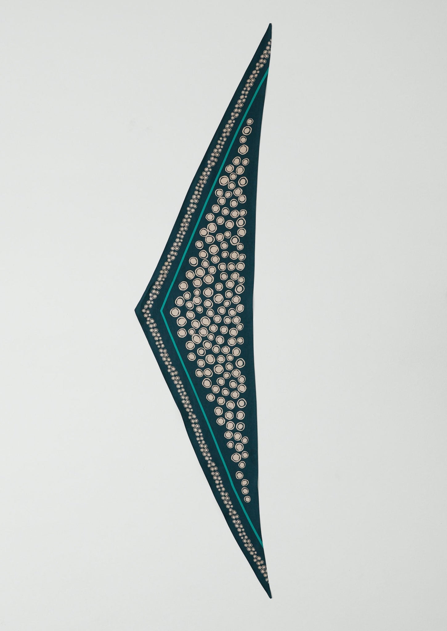 Spotted Carapace Print Silk Bandana | Beetle Green | TOAST