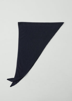 Wool Cashmere Large Bandana | Dark Navy | TOAST