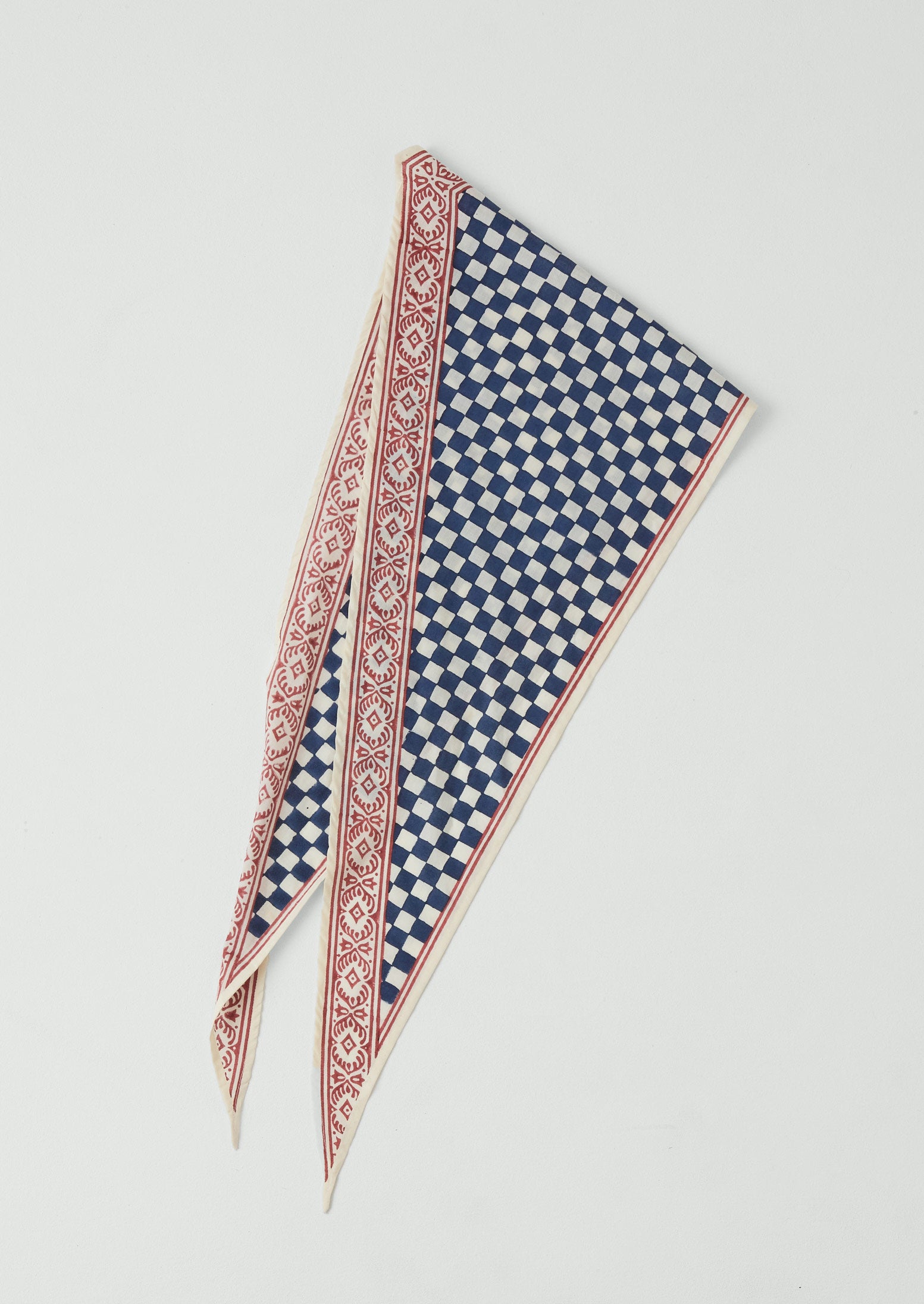 Block Print Cook Check Bandana | Provencal Blue | TOAST