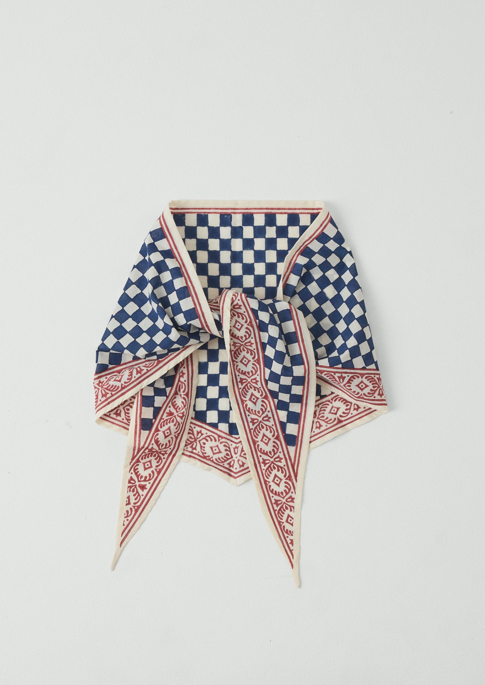 Block Print Cook Check Bandana | Provencal Blue | TOAST