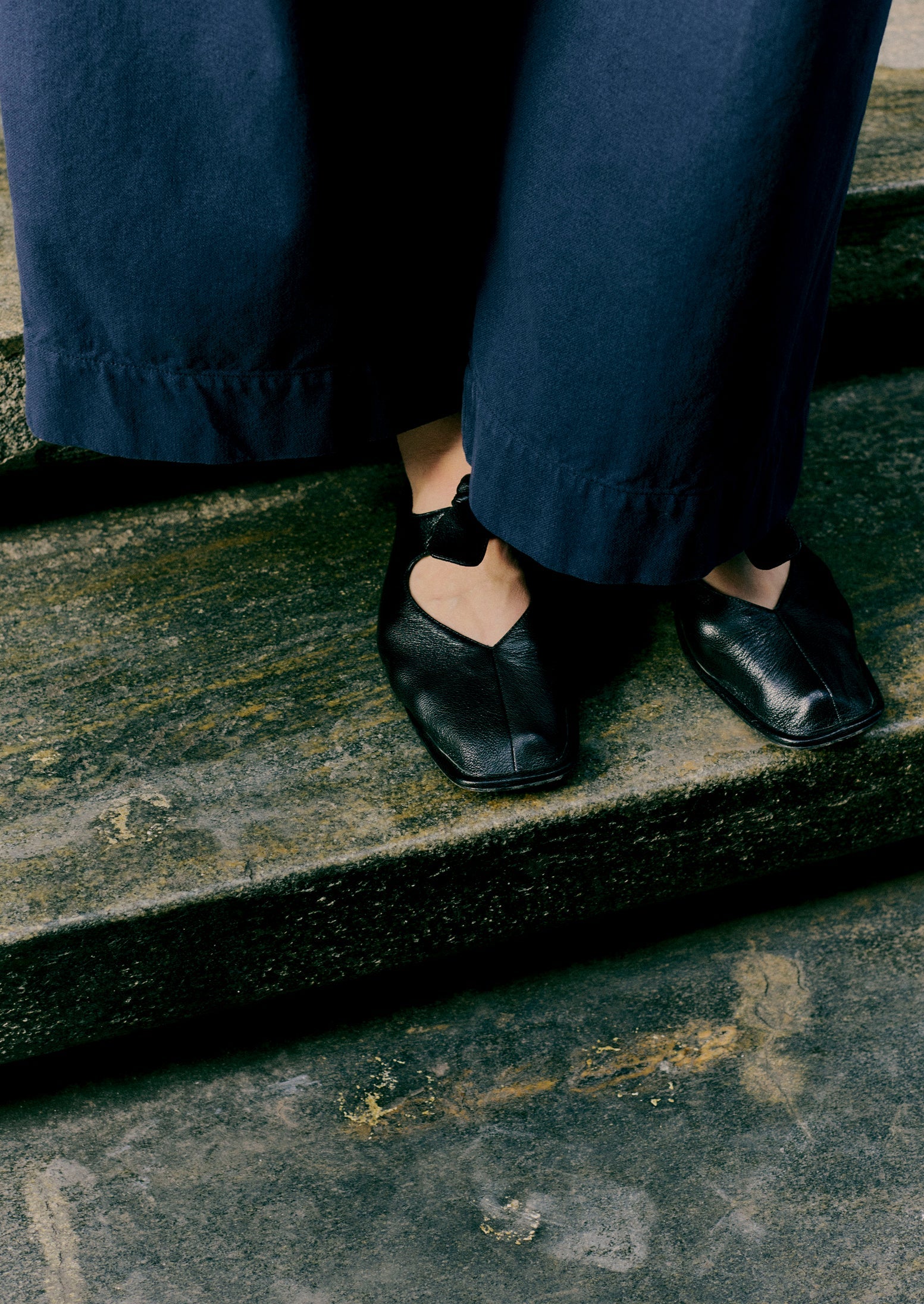 Hereu Llasada Leather Shoes | Black | TOAST