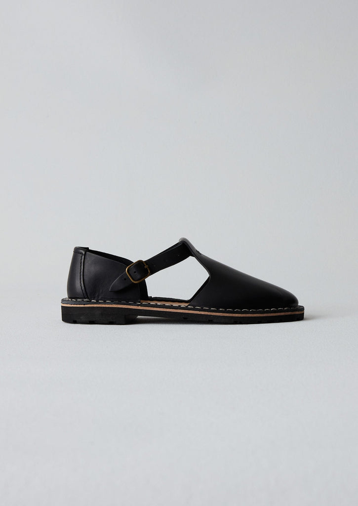 Steve Mono Leather Shoes | Black | TOAST