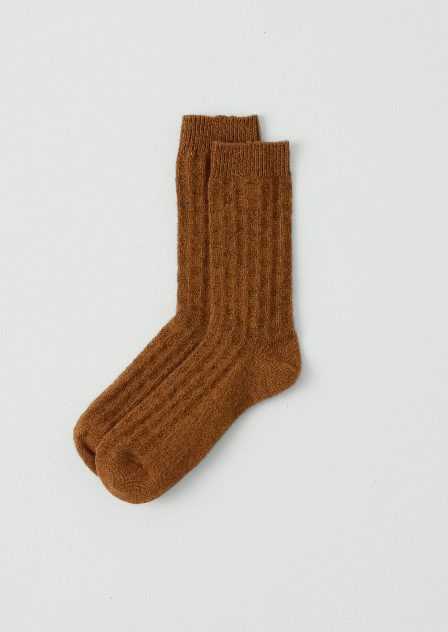 Wool Spot Socks | Toffee | TOAST