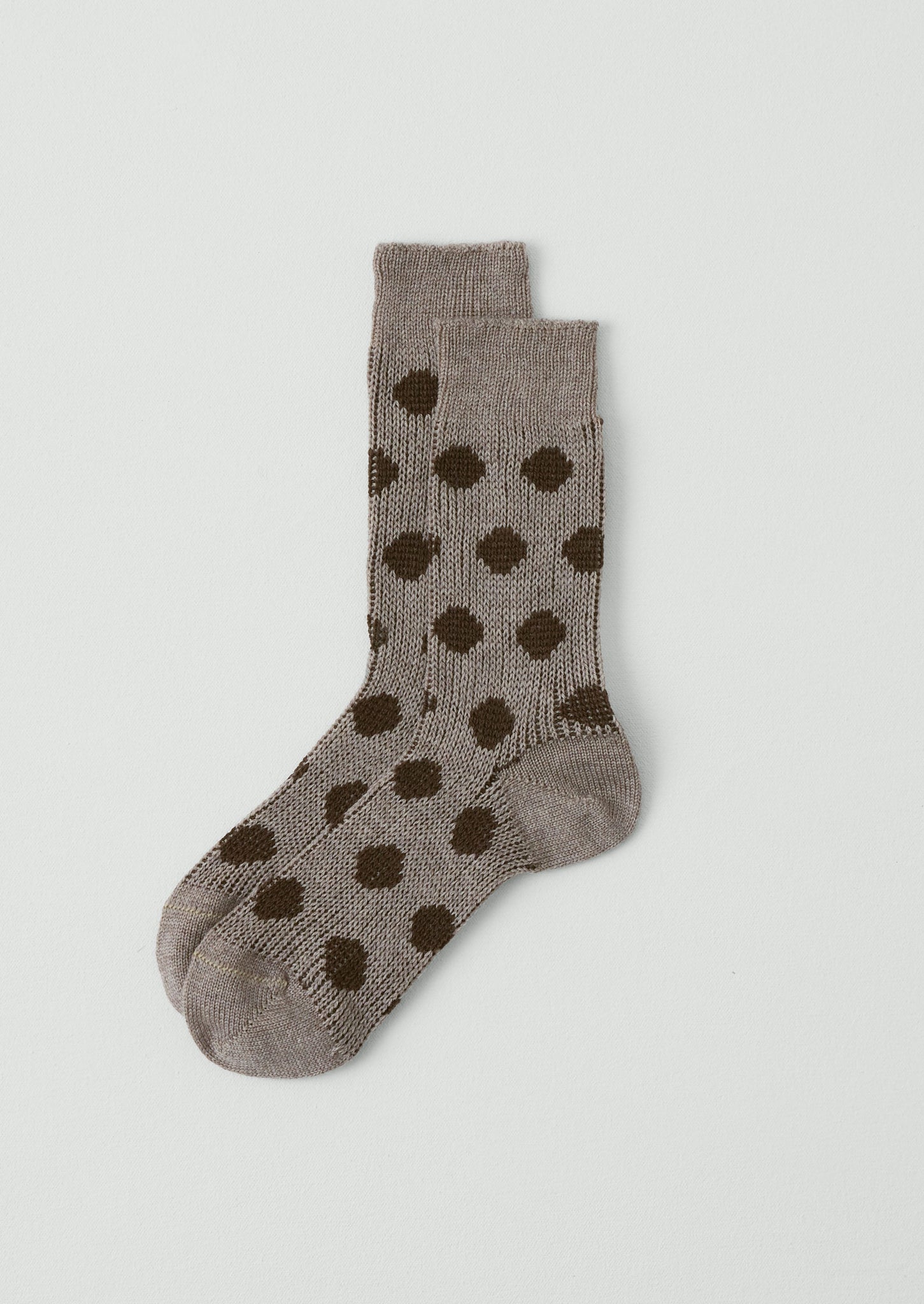 Maria La Rosa Spot Socks | Taupe/Mocha | TOAST