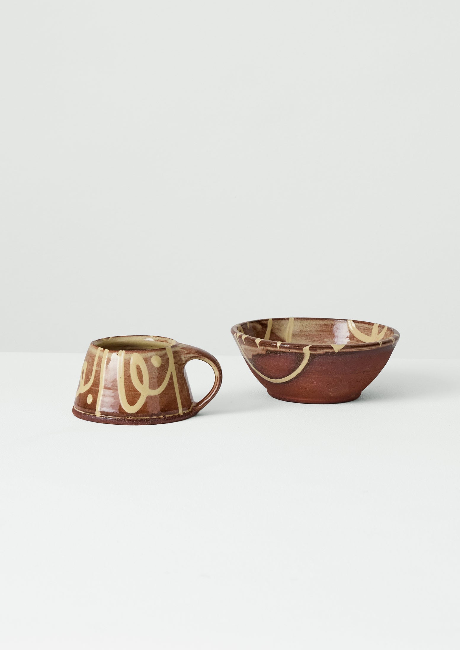 Mollie Milton Slipware Mug | Terracotta/Cream | TOAST