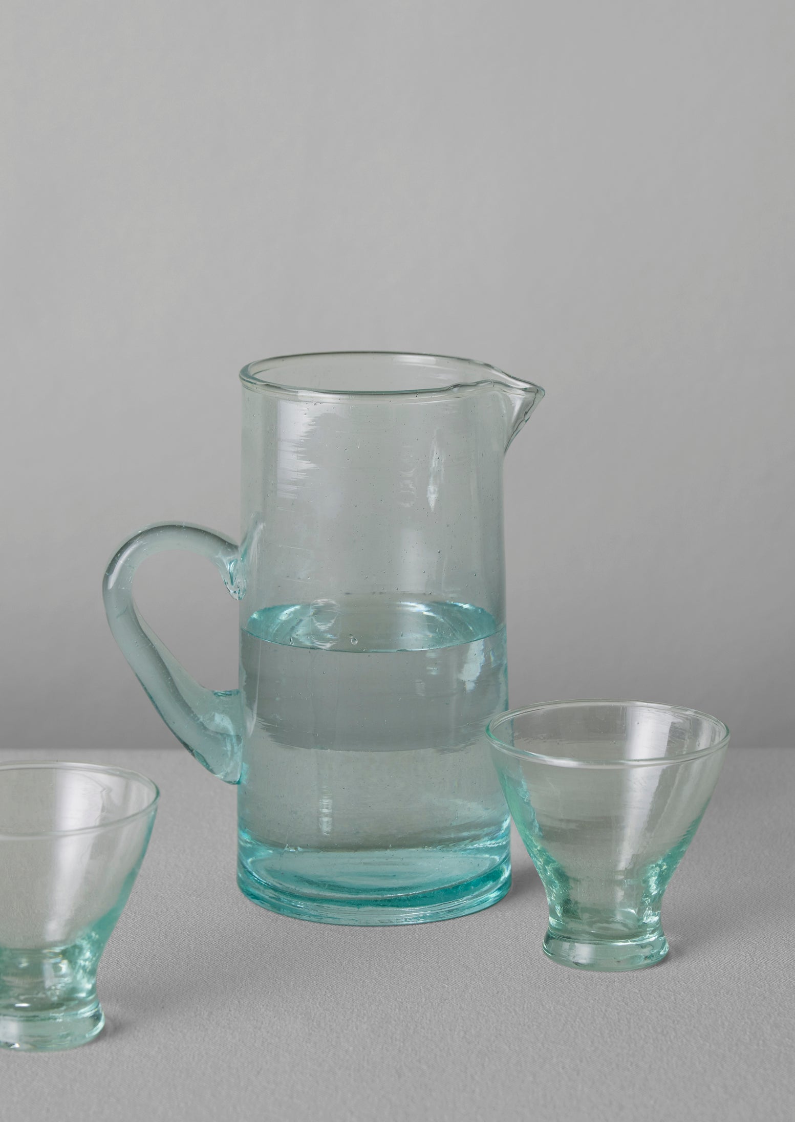 Handled Moroccan Glass Jug | Clear | TOAST