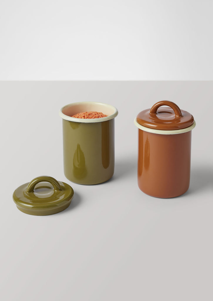 Enamel Storage Jar | Olive | TOAST