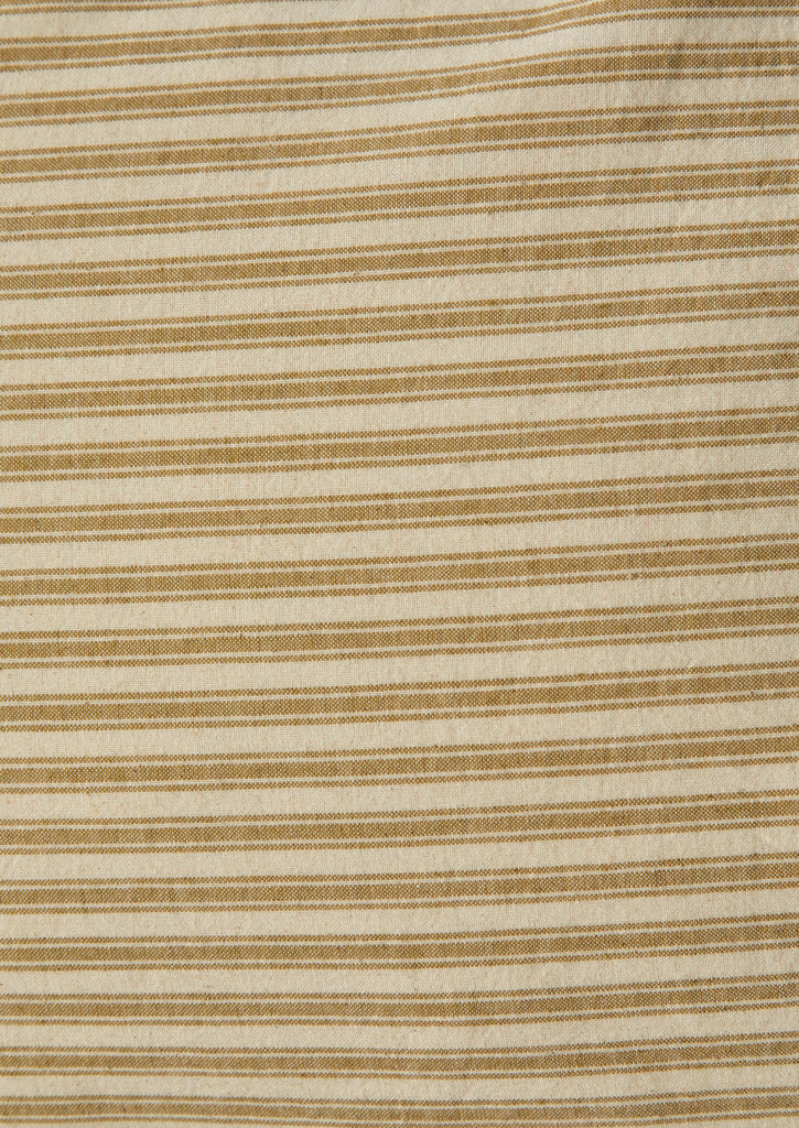 Organic Cotton Ticking Stripe Oxford Pillowcase | Ecru/Straw | TOAST