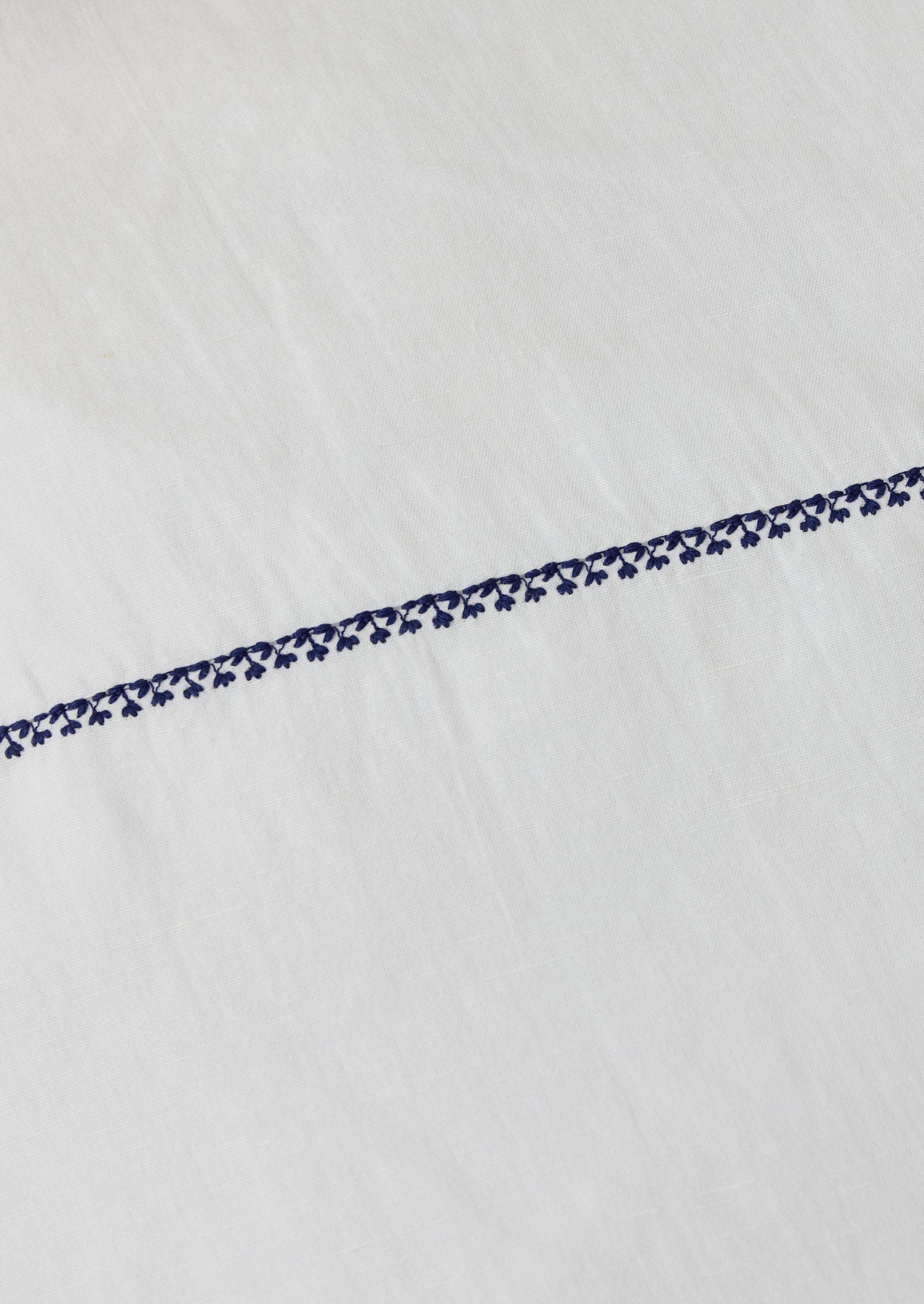 Bud Embroidered Duvet Cover | Ivory/Delft Blue | TOAST