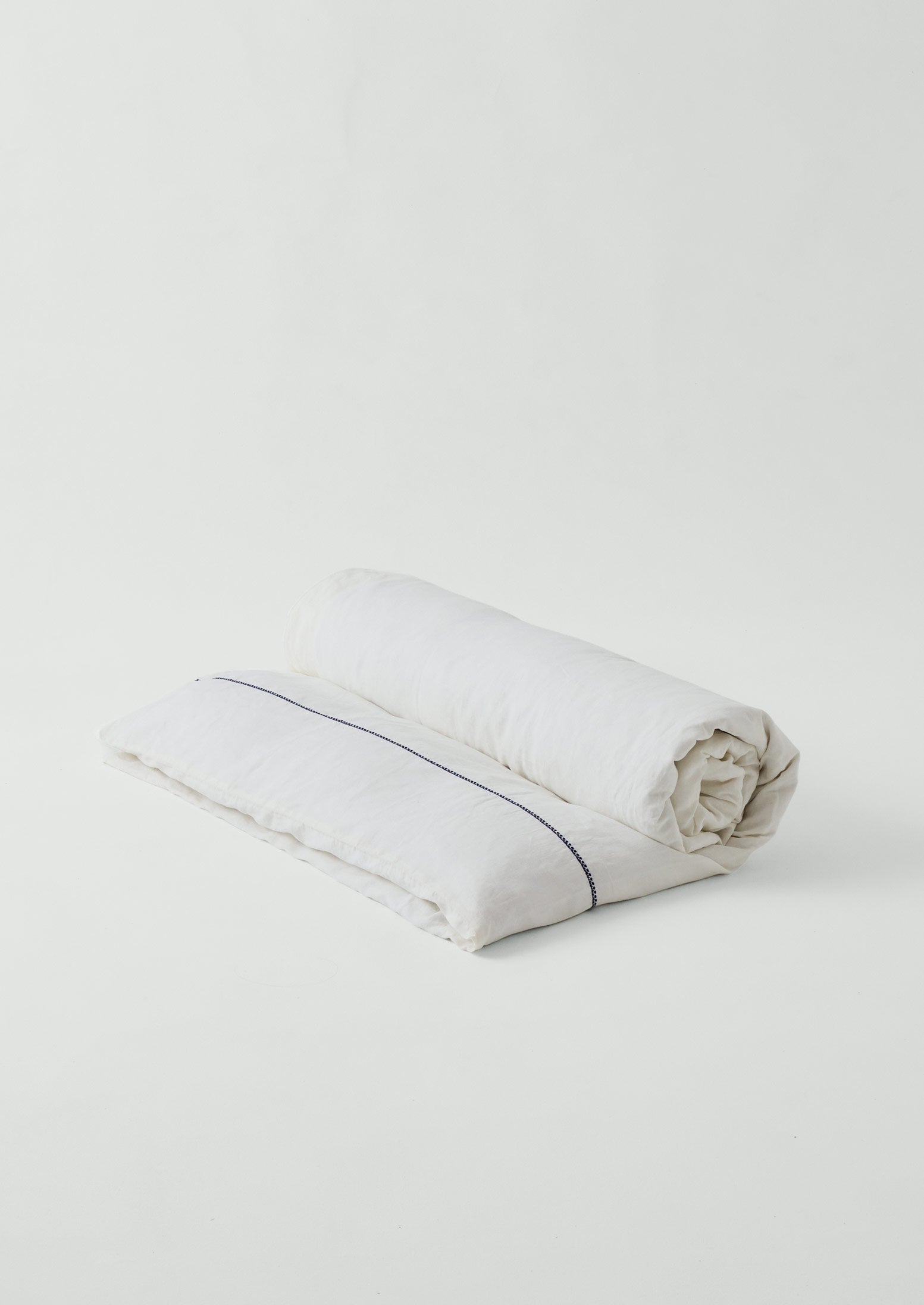 Bud Embroidered Duvet Cover | Ivory/Delft Blue | TOAST