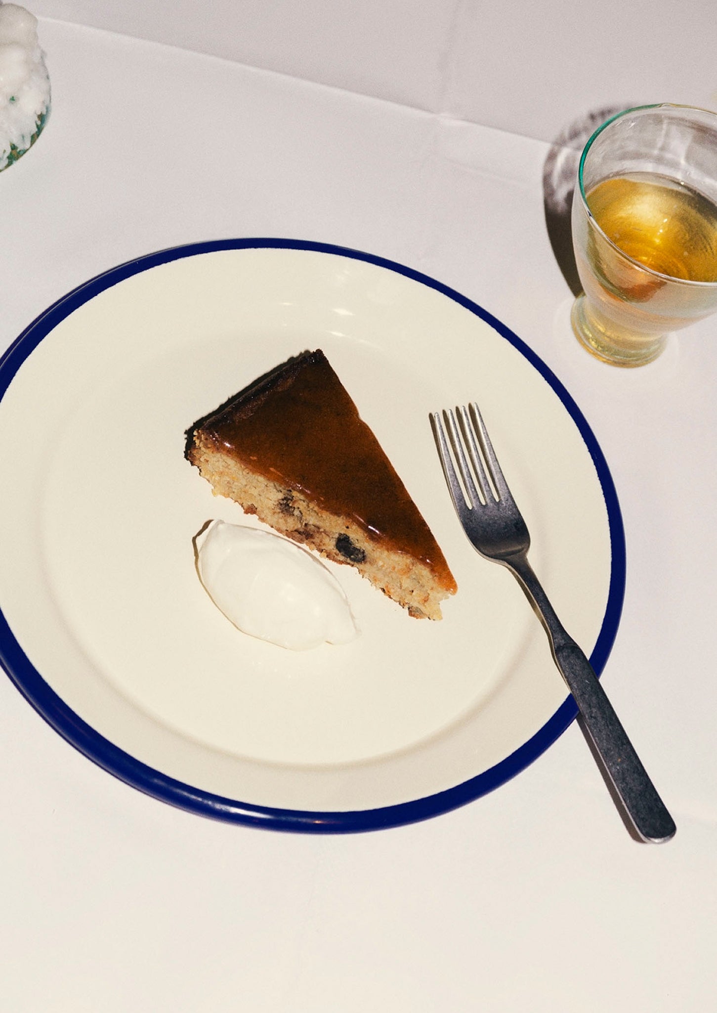 Enamel Dinner Plate | Cream/Blue | TOAST