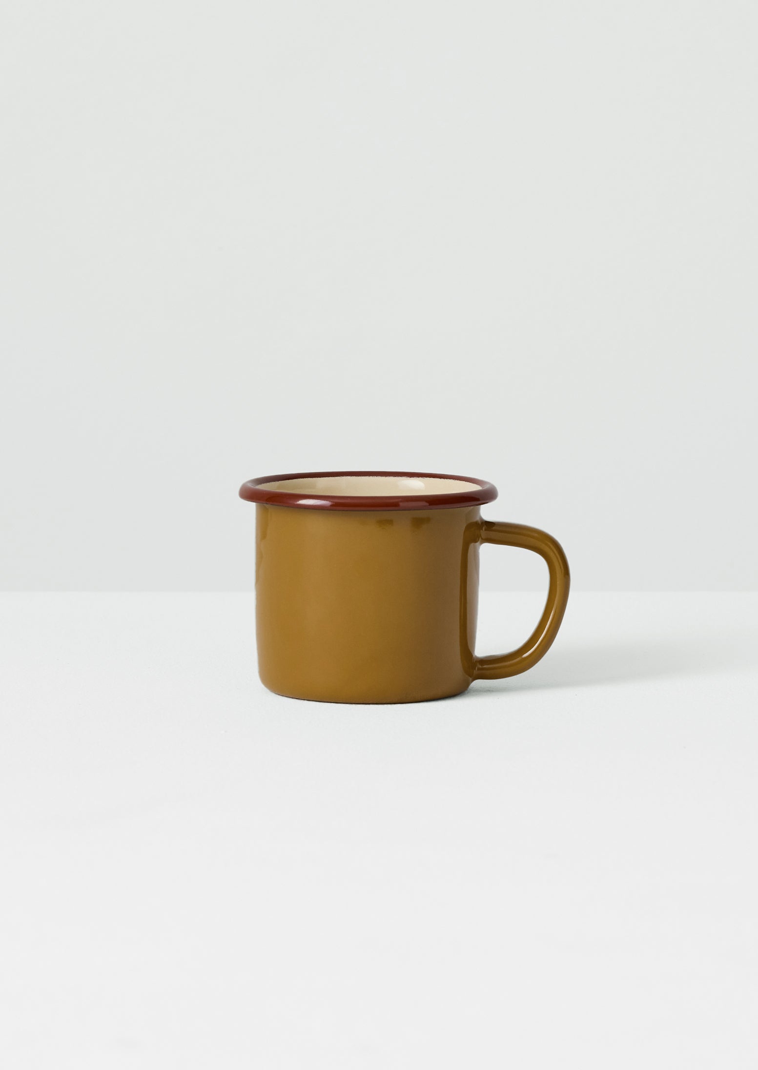 Contrast Rim Enamel Mug | Ochre/Chestnut | TOAST