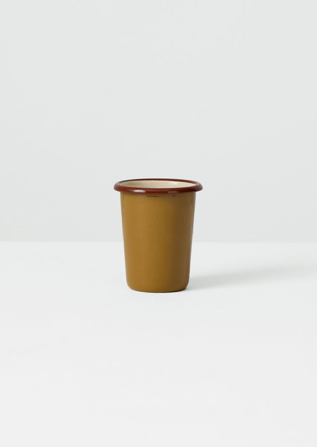Contrast Rim Enamel Jug | Ochre/Chestnut | TOAST