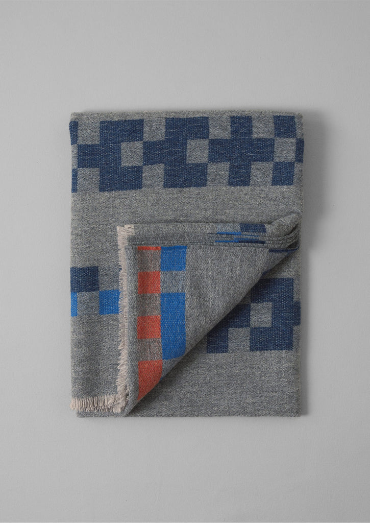 Bristol Weaving Mill Geo Blanket | Charcoal | TOAST
