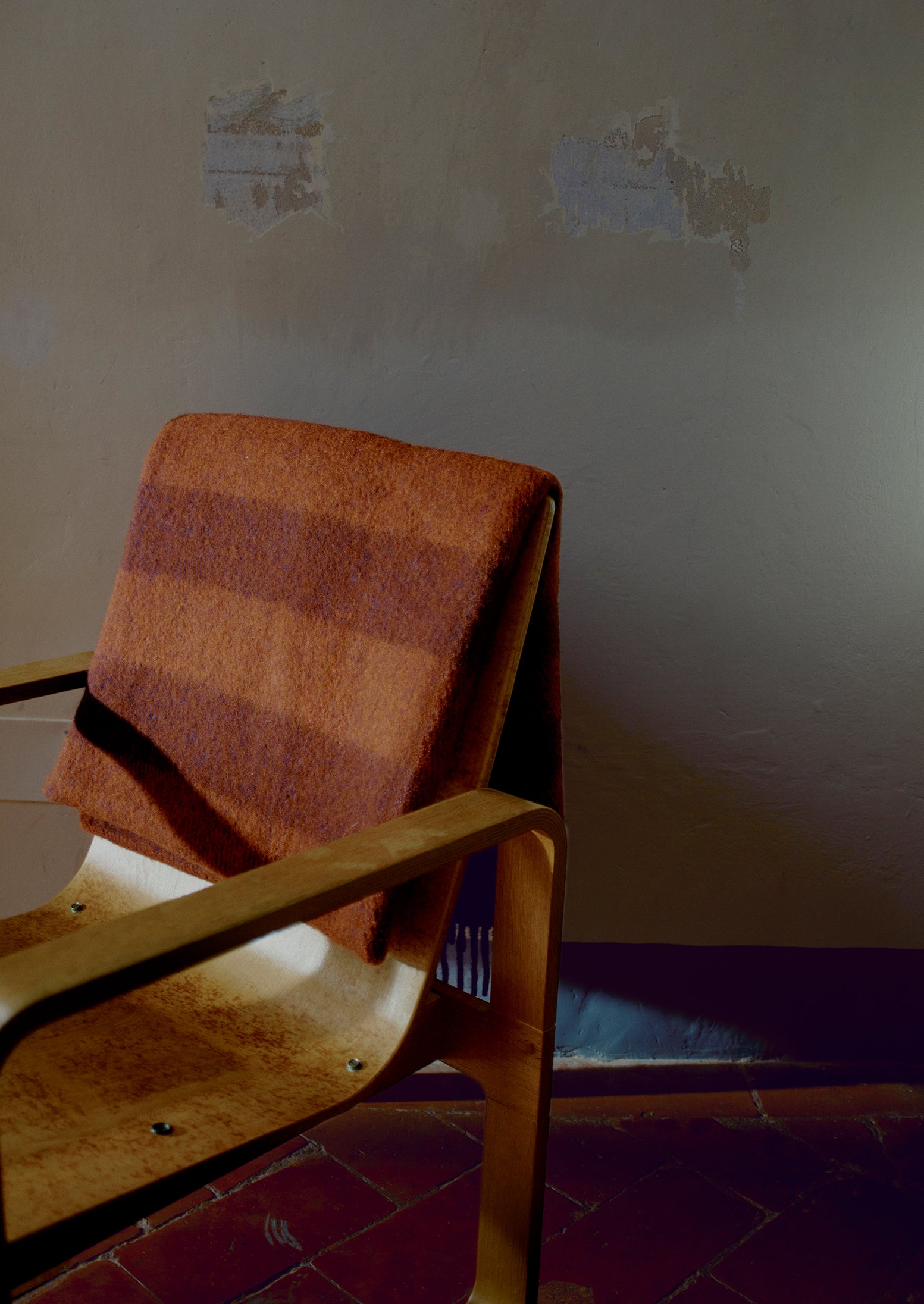 Irregular Stripe Wool Blanket | Rust/Orange | TOAST