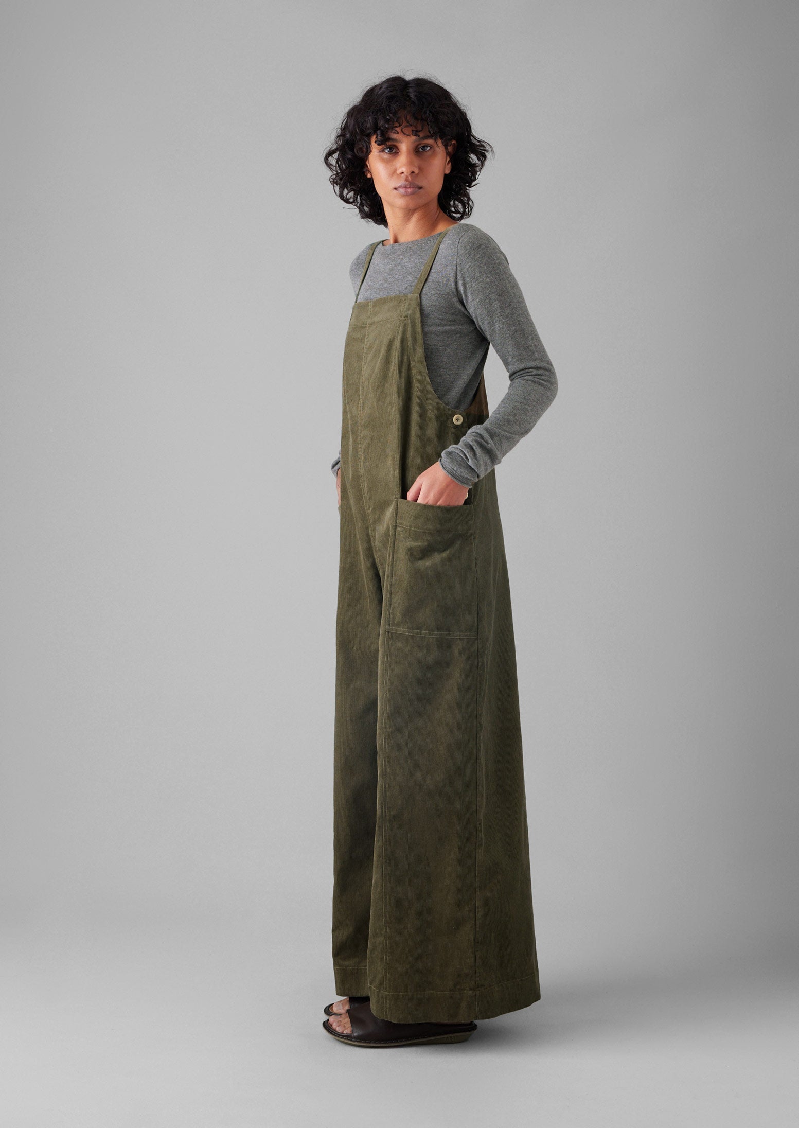 Organic Cord Pocket Jumpsuit | Pear | TOAST