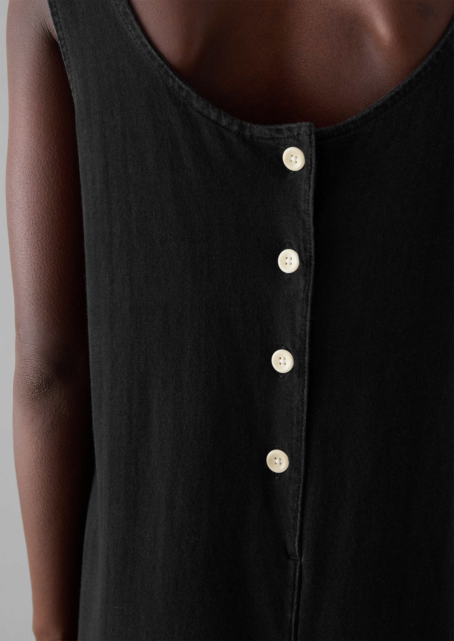 Lydia Jersey Shift Dress | Washed Black | TOAST