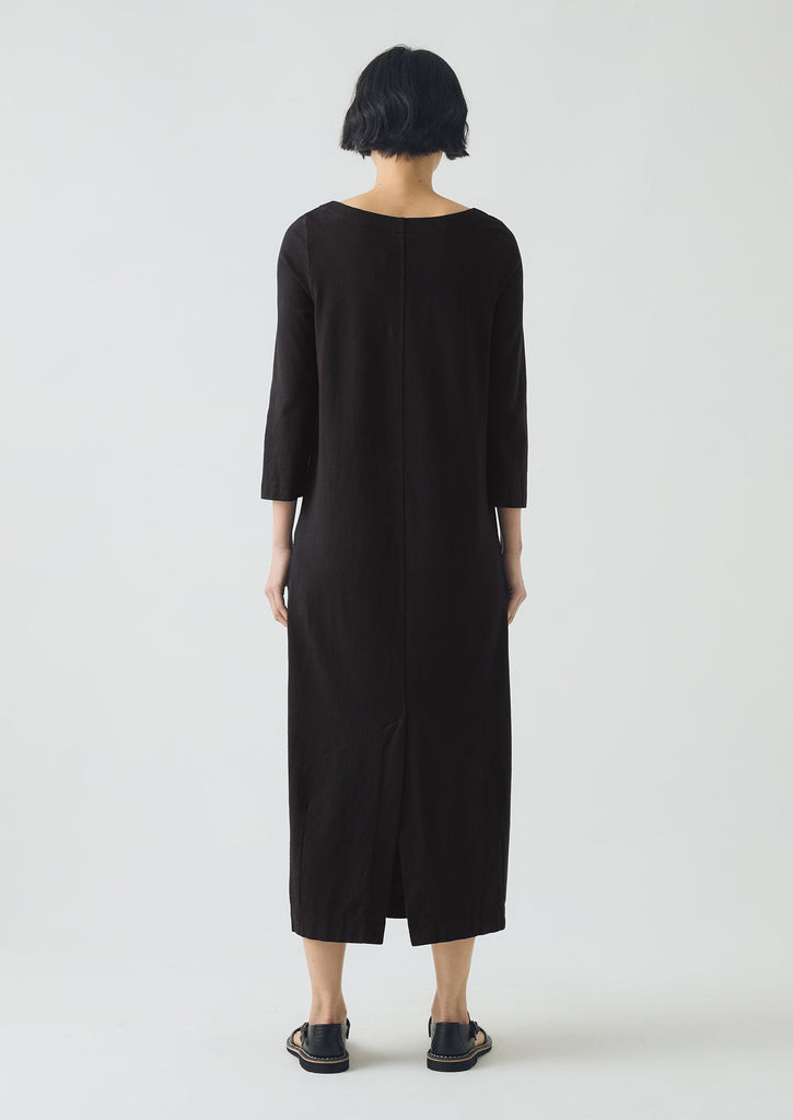 Cotton Jersey Shift Dress | Washed Black | TOAST