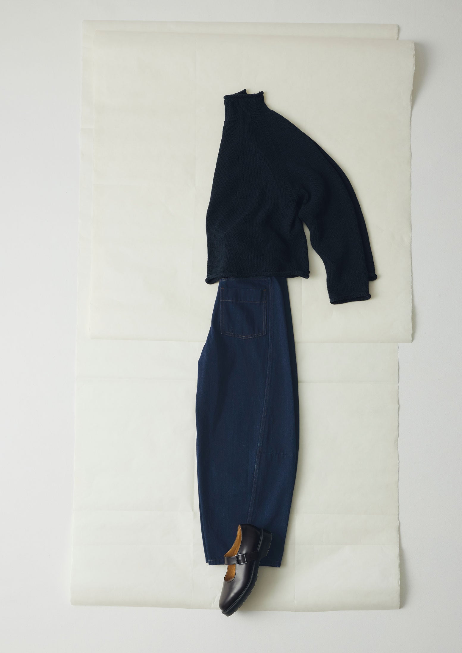 Cotton Linen Easy Sweater | Dark Navy | TOAST