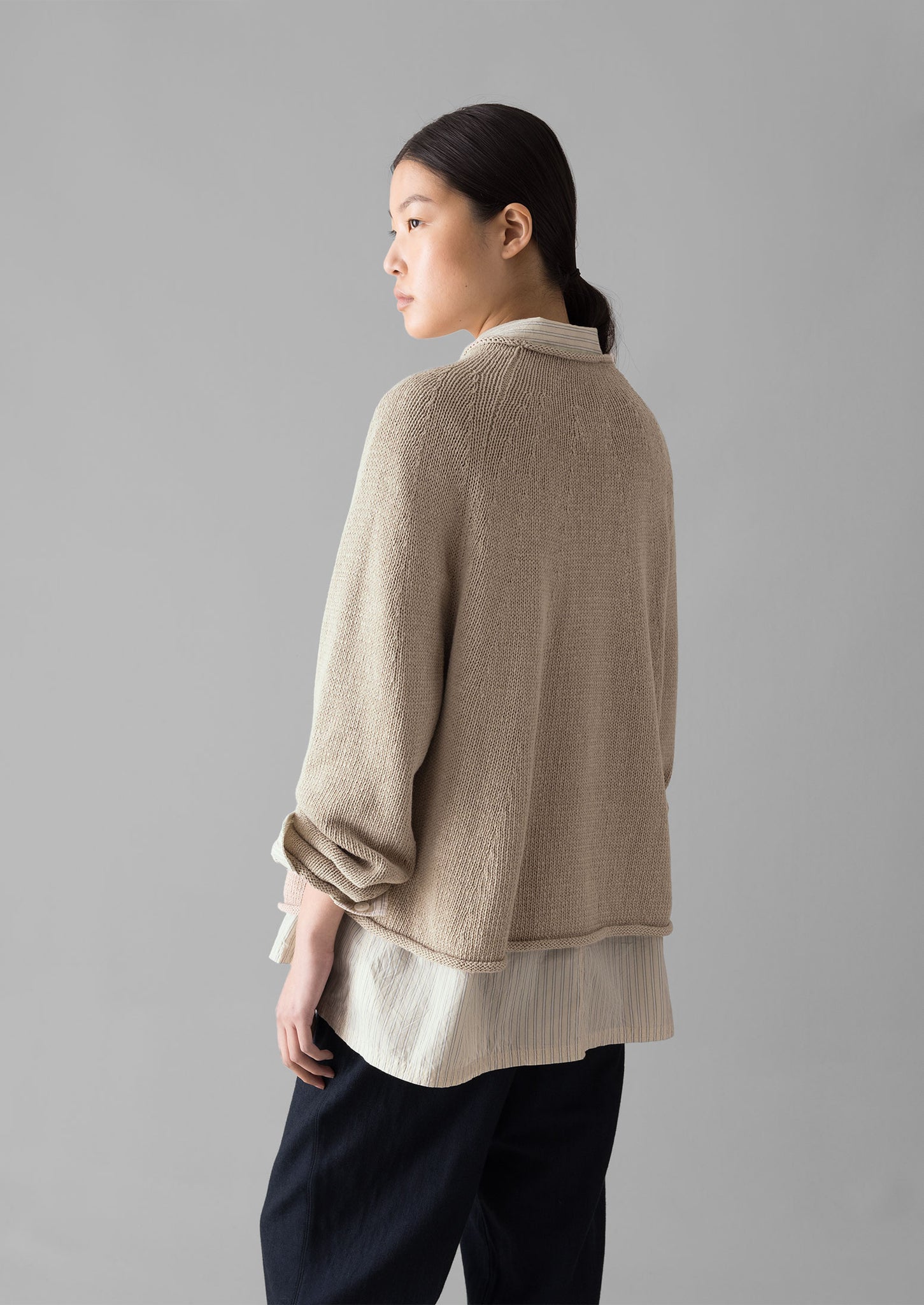 Organic Cotton Linen Easy Sweater | Parchment | TOAST