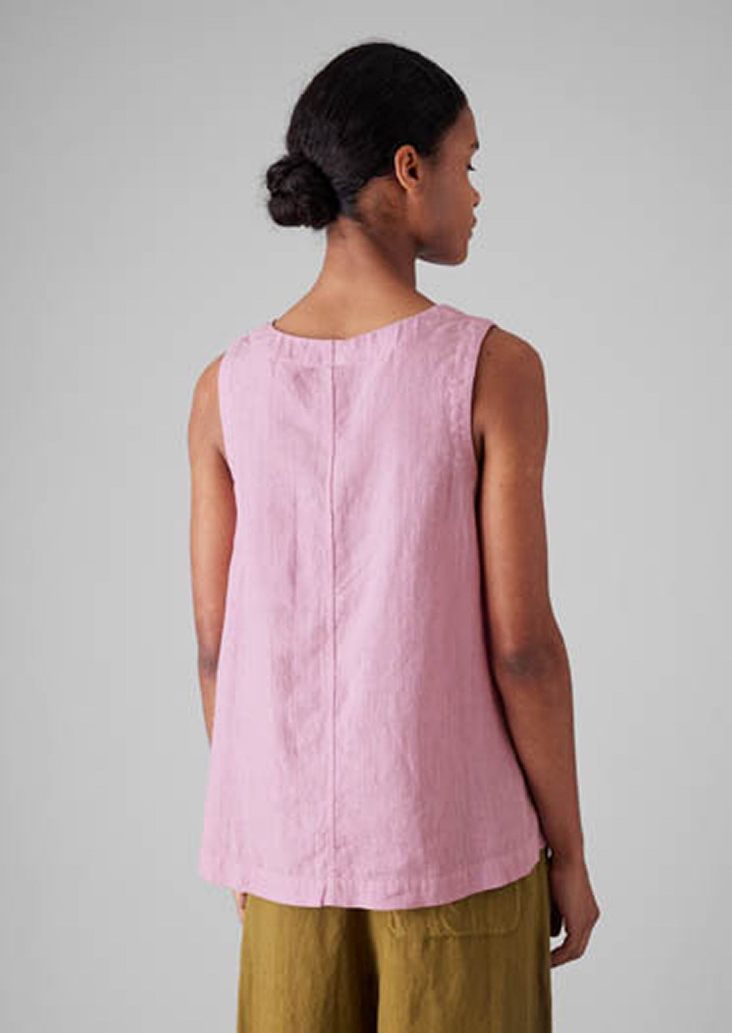 Garment Dyed Linen V-Neck Tank | Washed Berry | TOAST