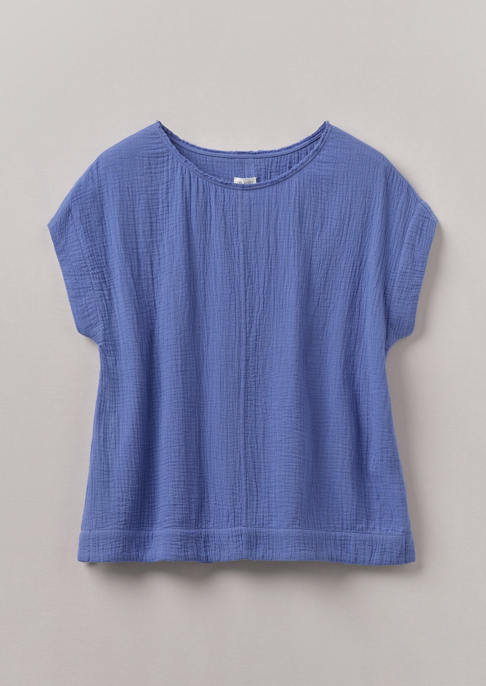 Crinkle Cotton Gauze Top | Cornflower | TOAST