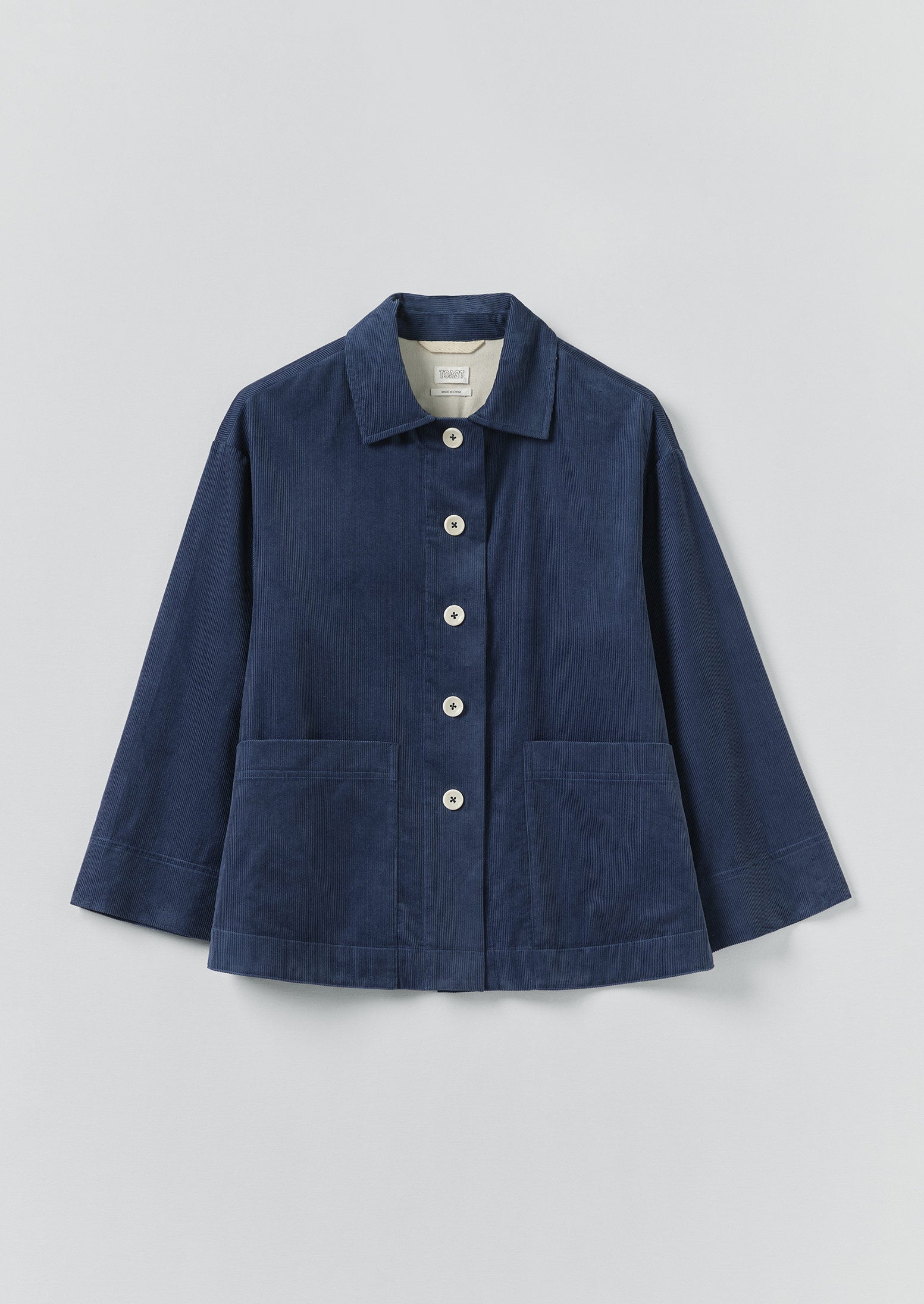 Organic Cord Shirt | Denim Blue | TOAST