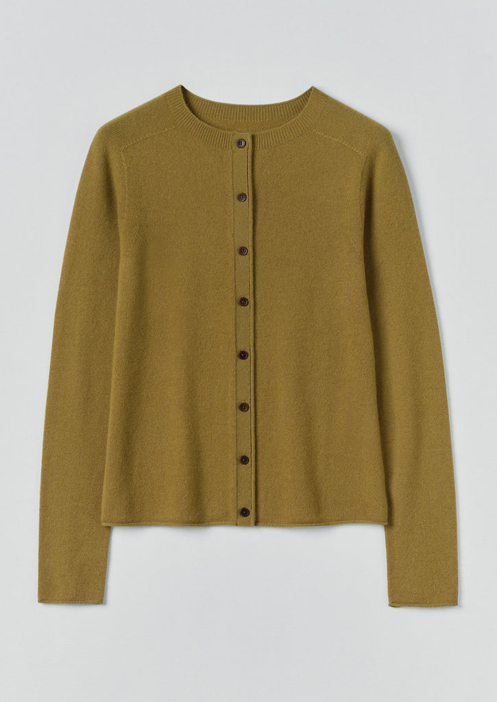 Wool Cashmere Neat Cardigan | Pear | TOAST