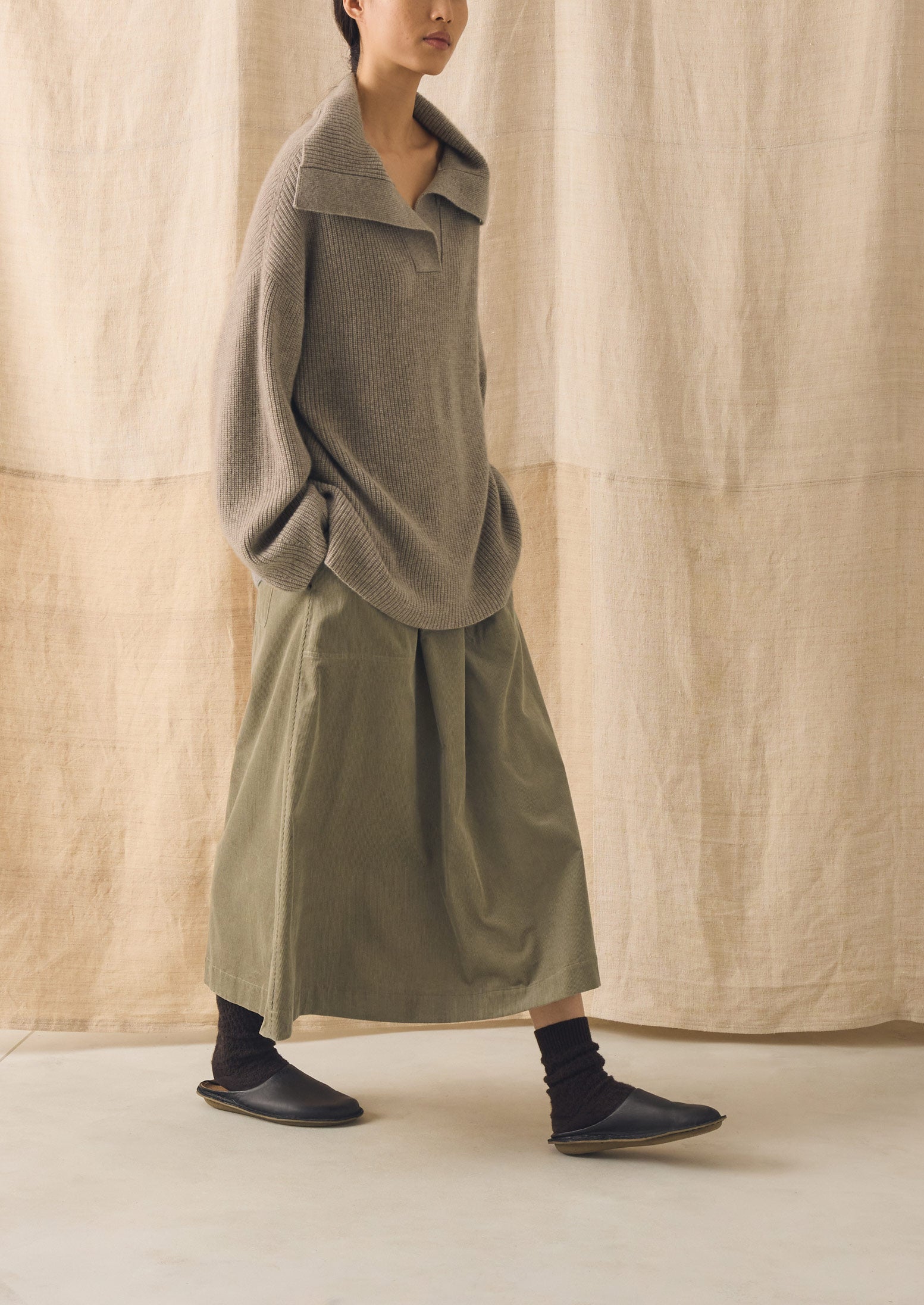 Ribbed Wool Cashmere Sweater | Oatmeal | TOAST