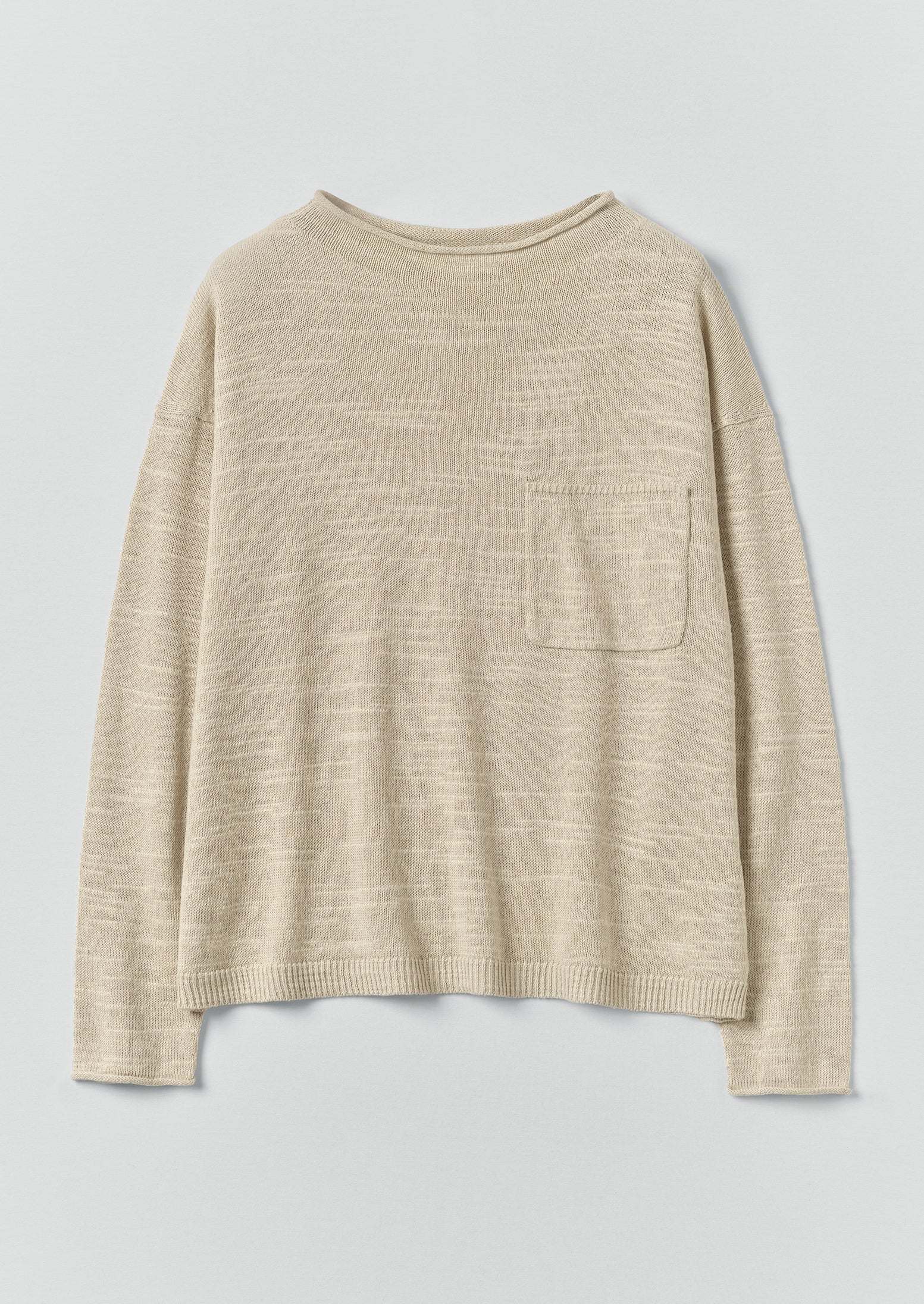 Linen Cotton Fine Knit Sweater | Parchment | TOAST