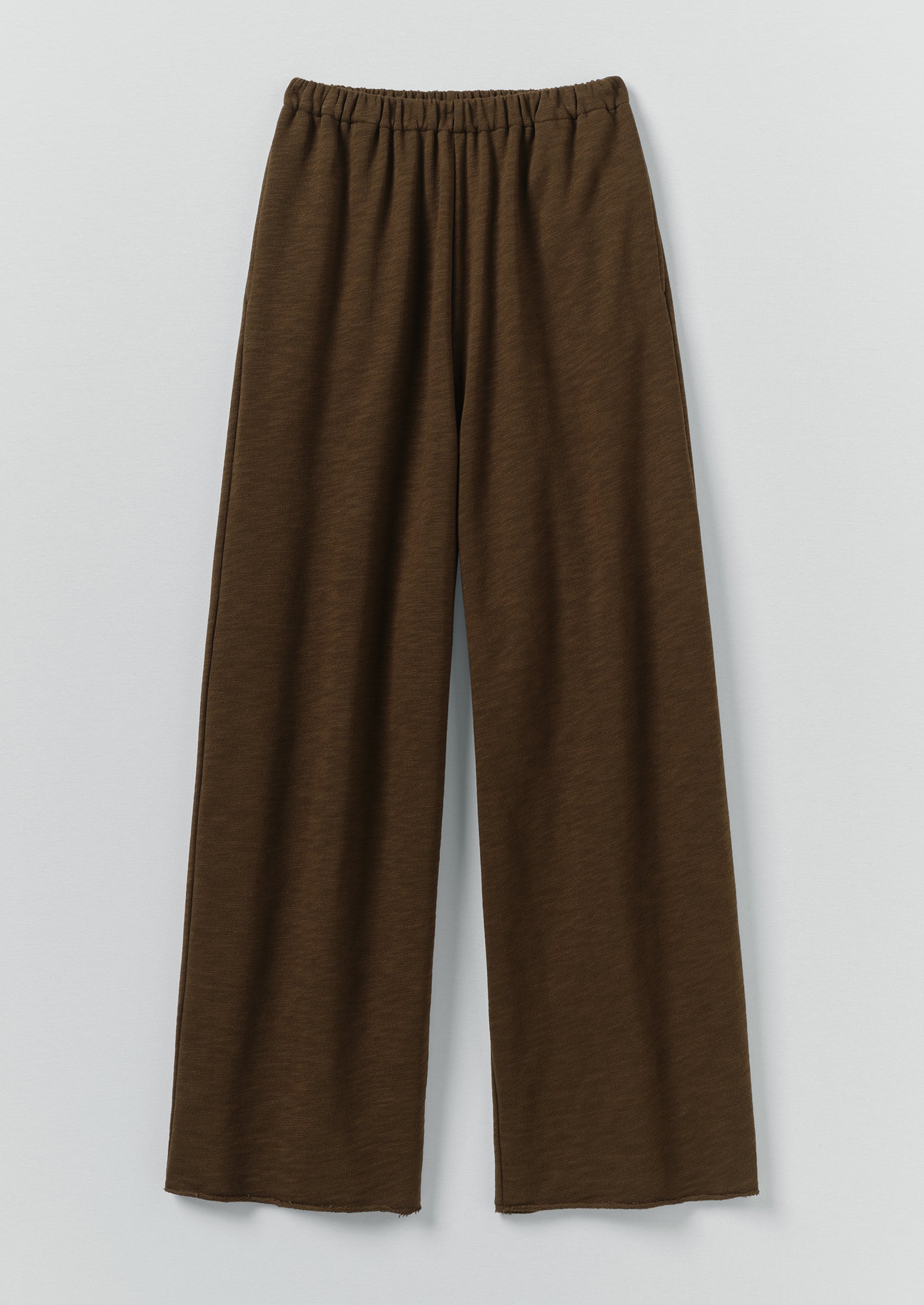 Full Length Loopback Jersey Trousers | Dark Olive | TOAST