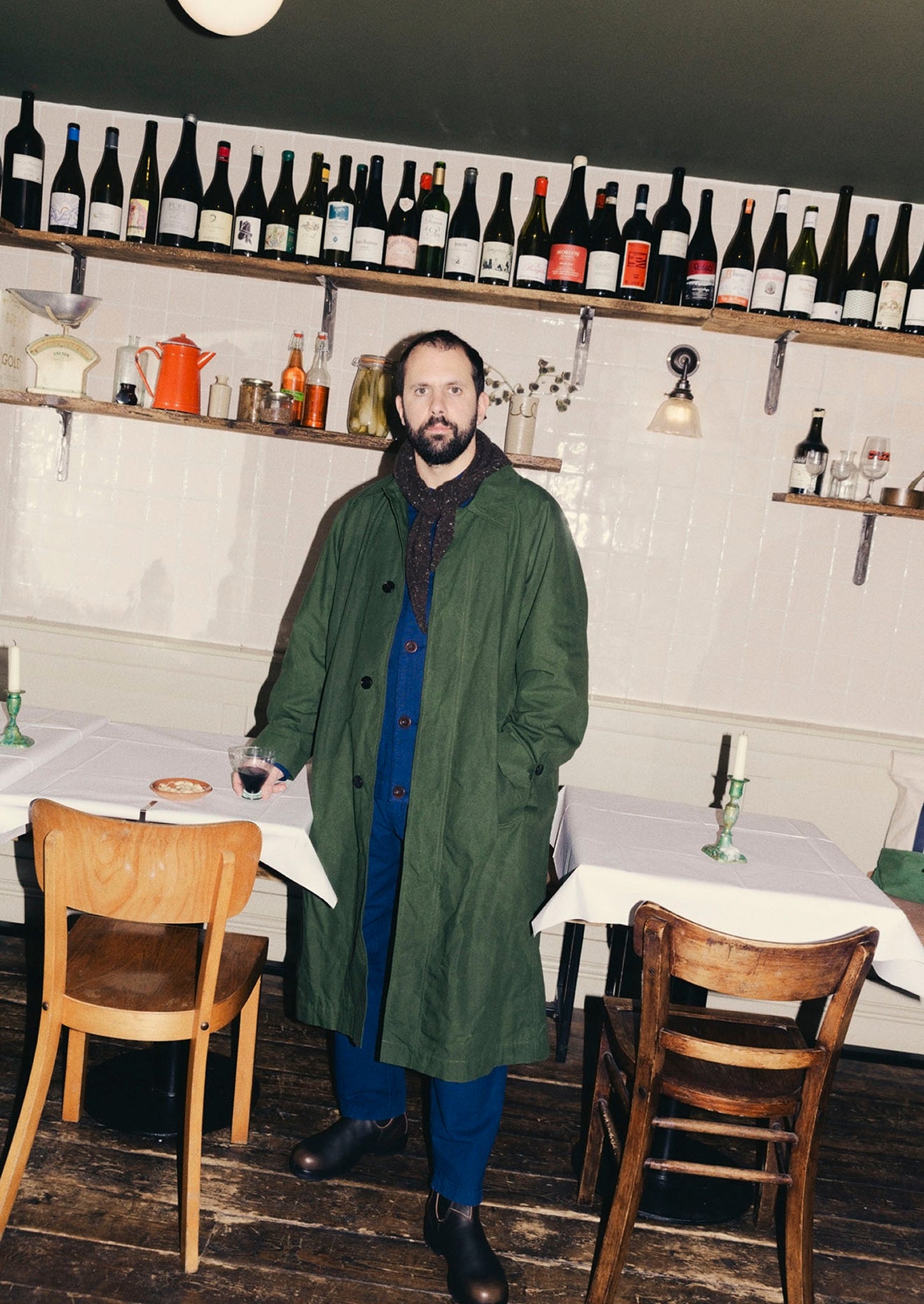 Waxed Cotton Trench Coat | Forest Green | TOAST