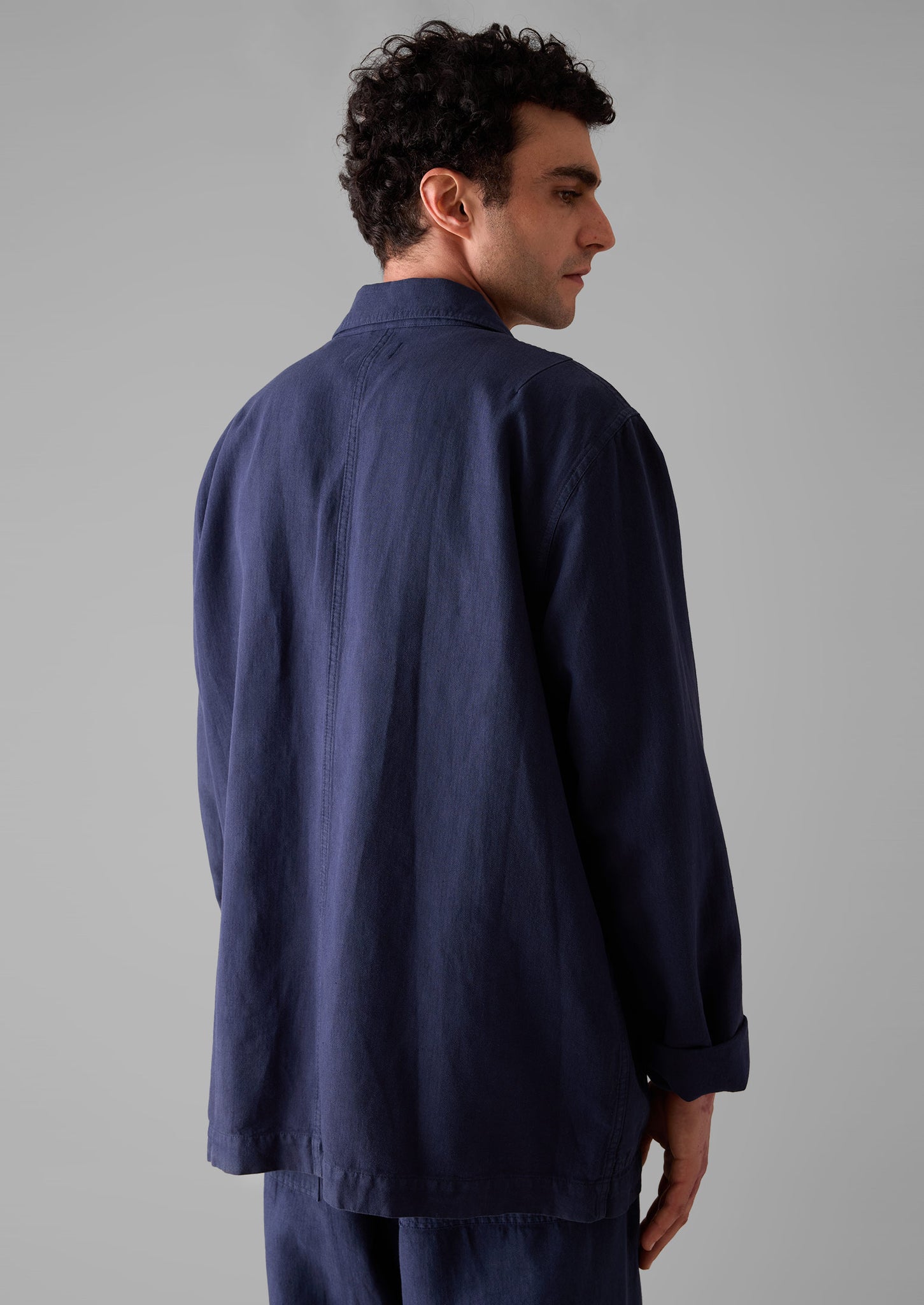 Arlo Garment Dyed Herringbone Jacket | Dark Indigo | TOAST