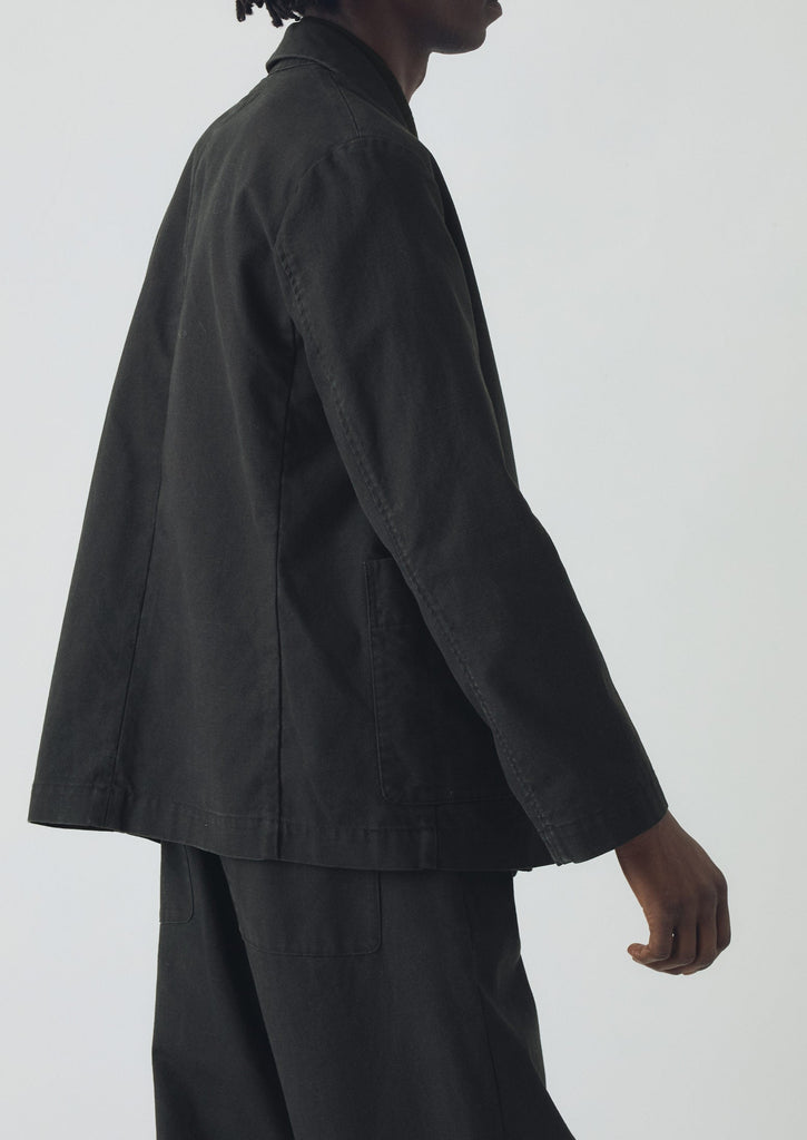 Cotton Canvas Breasted Jacket | Slate | TOAST