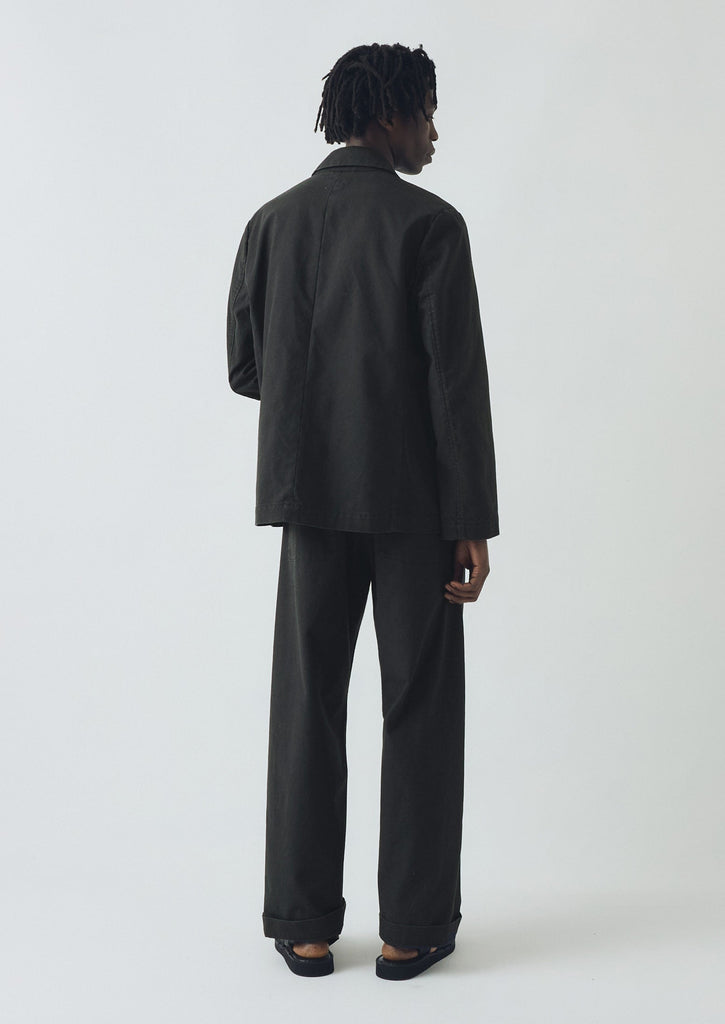 Cotton Canvas Breasted Jacket | Slate | TOAST