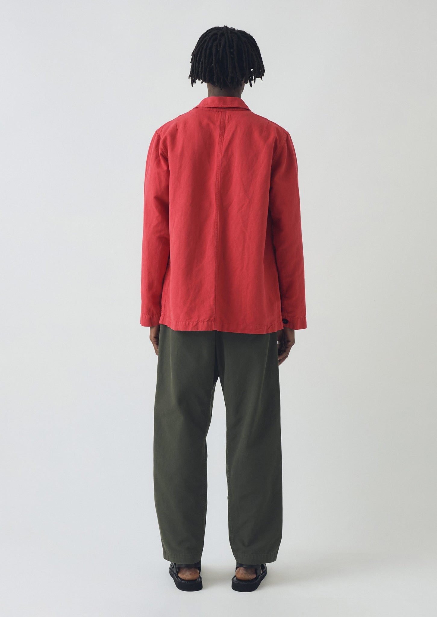 Arlo Garment Dyed Herringbone Jacket | Cardinal Red | TOAST