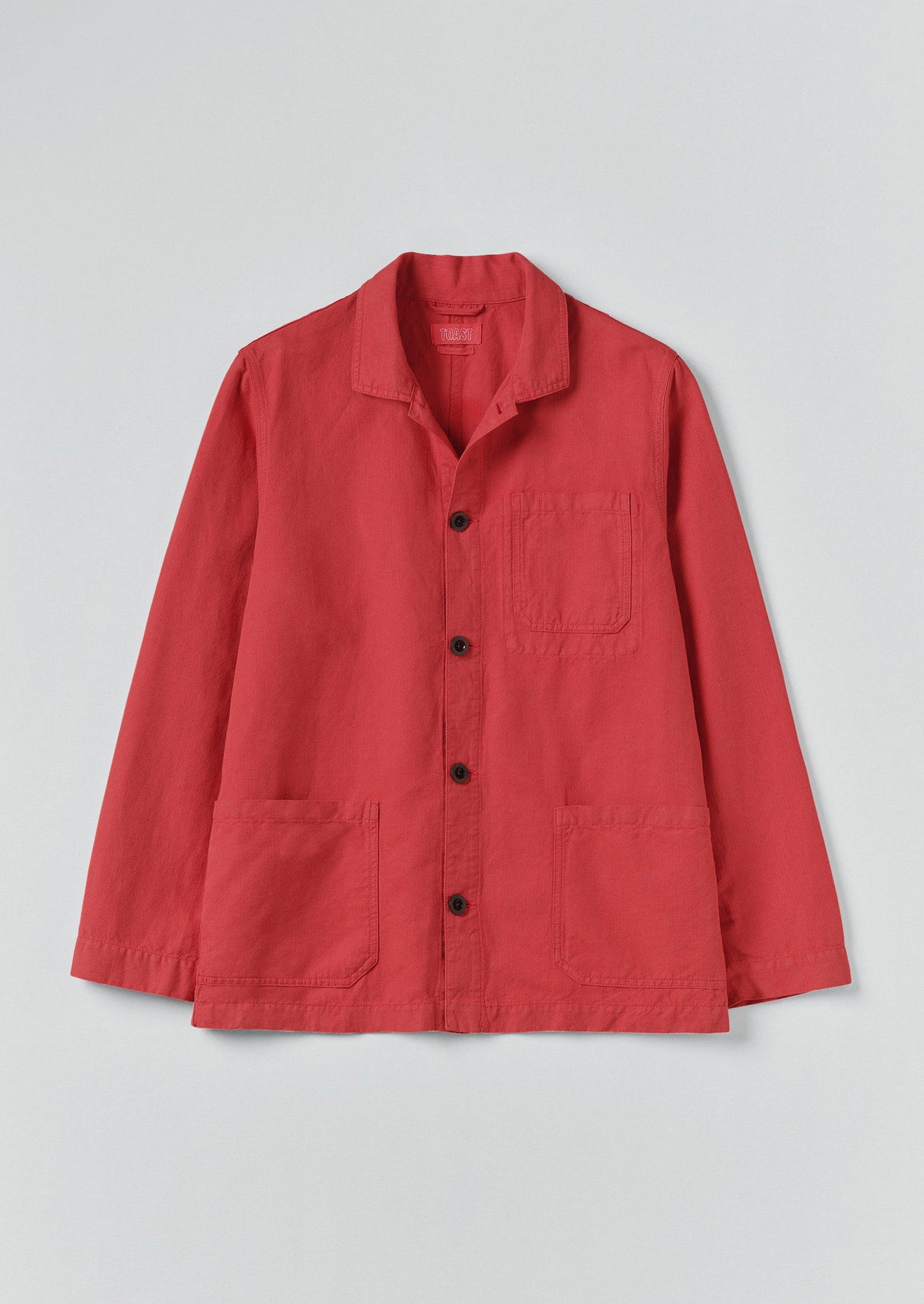 Arlo Garment Dyed Herringbone Jacket | Cardinal Red | TOAST