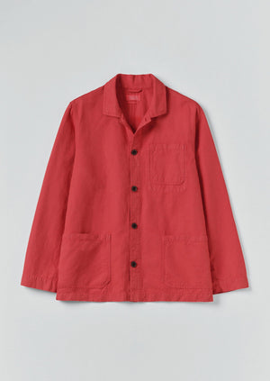 Arlo Garment Dyed Herringbone Jacket | Cardinal Red | TOAST