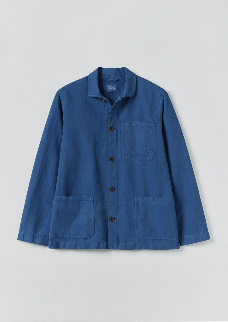Arlo Garment Dyed Herringbone Jacket | Delft | TOAST