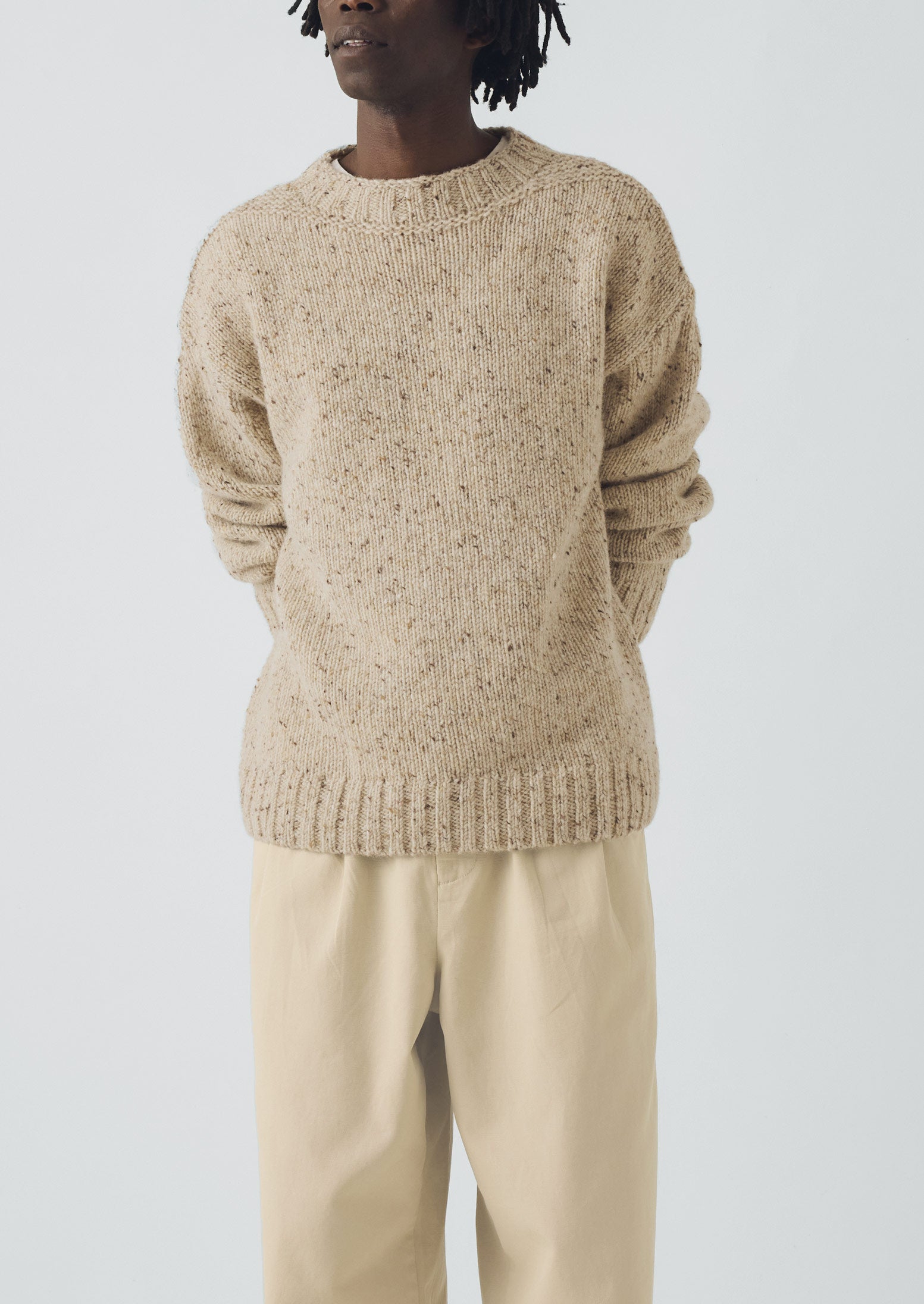 Finn Donegal Wool Sweater | Oatmeal | TOAST