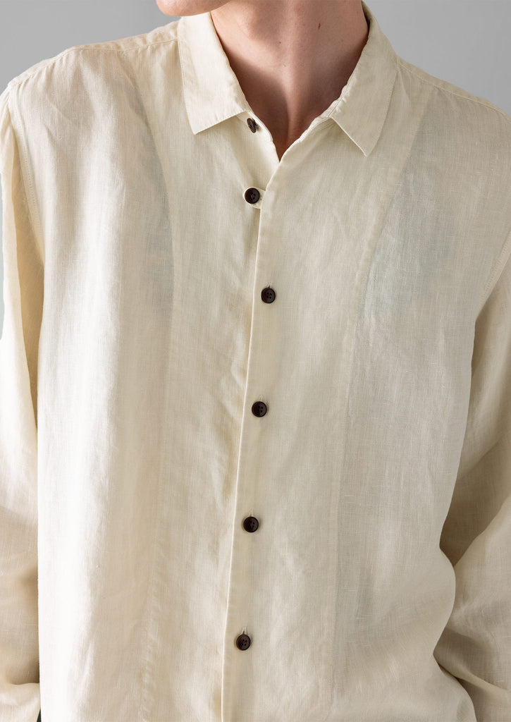 Loop Button Linen Shirt | Parchment | TOAST