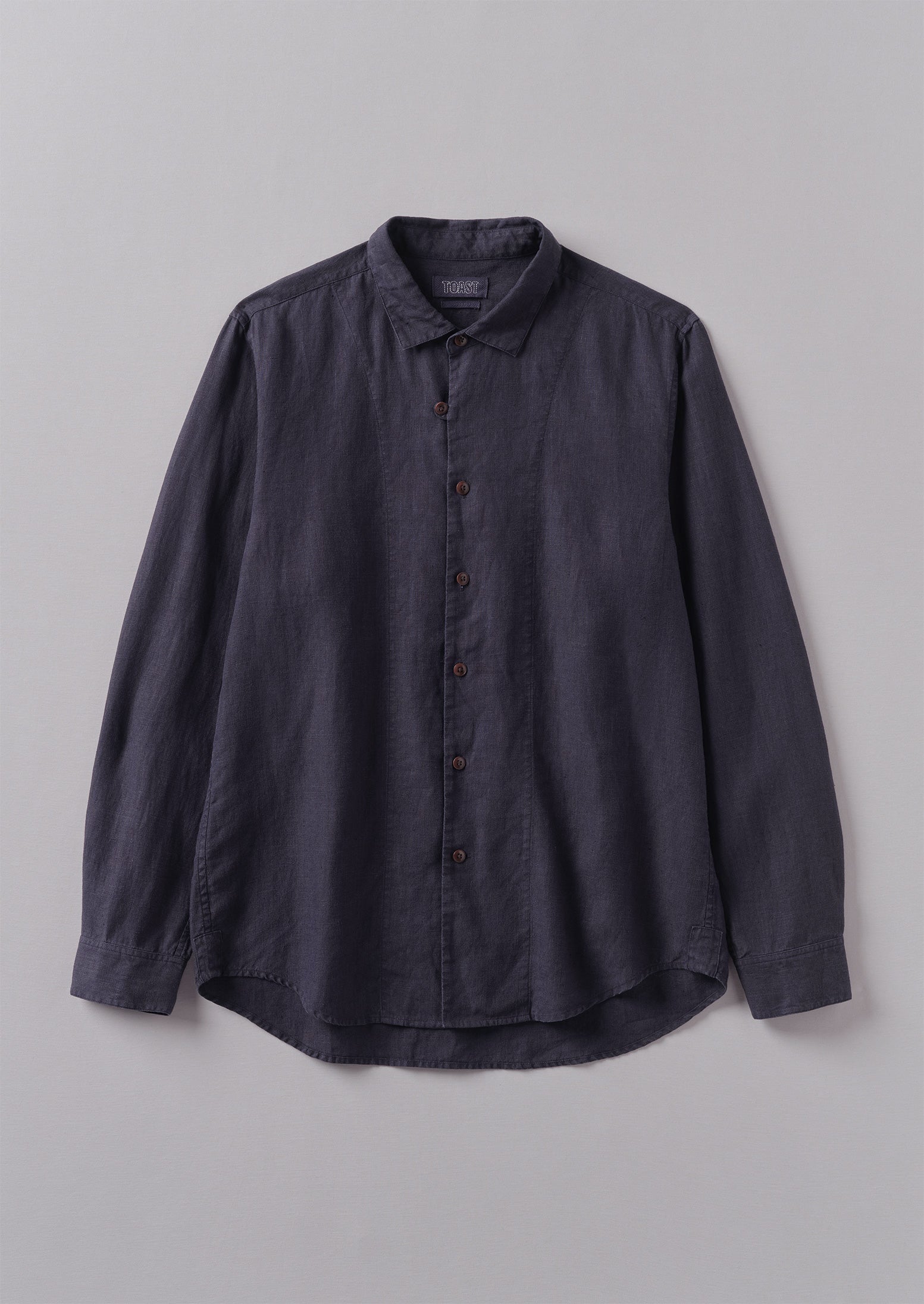 Loop Button Linen Shirt | Slate | TOAST