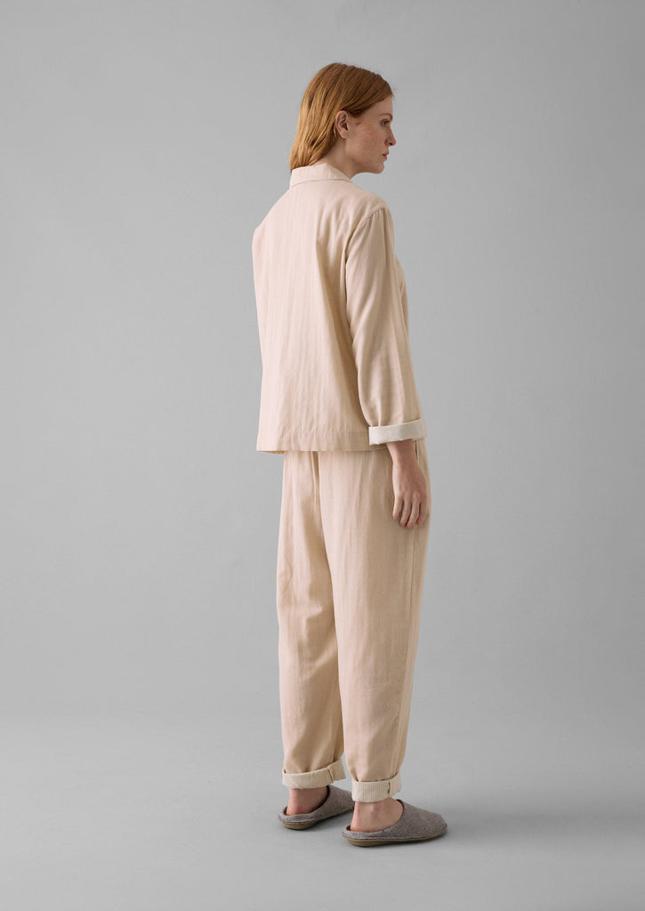 Soft Double Faced Cotton Pyjamas | Soft Heather/Celery | TOAST