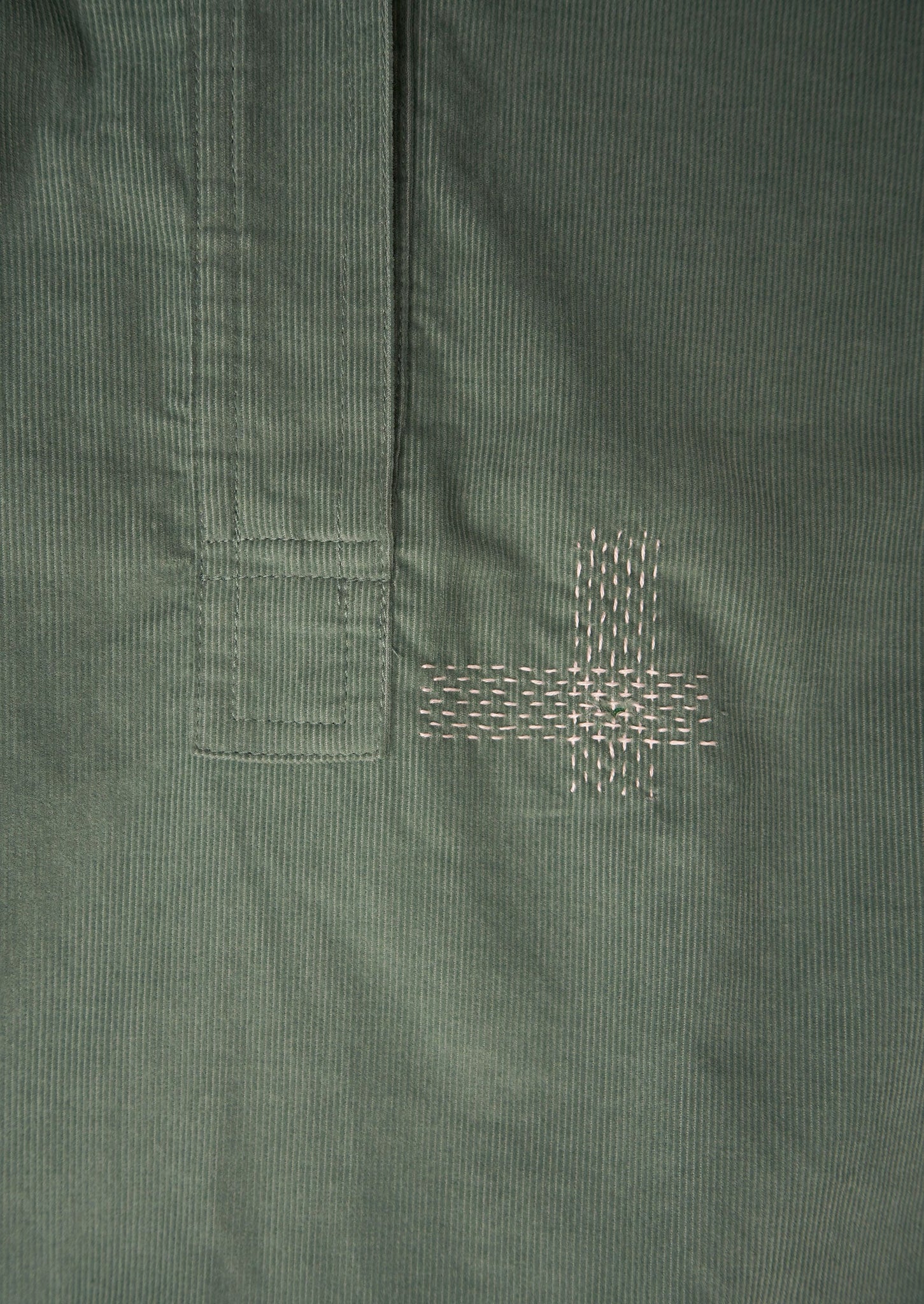 Renewed Organic Needlecord Raglan Shirt Size M (49) | Thorn Green | TOAST